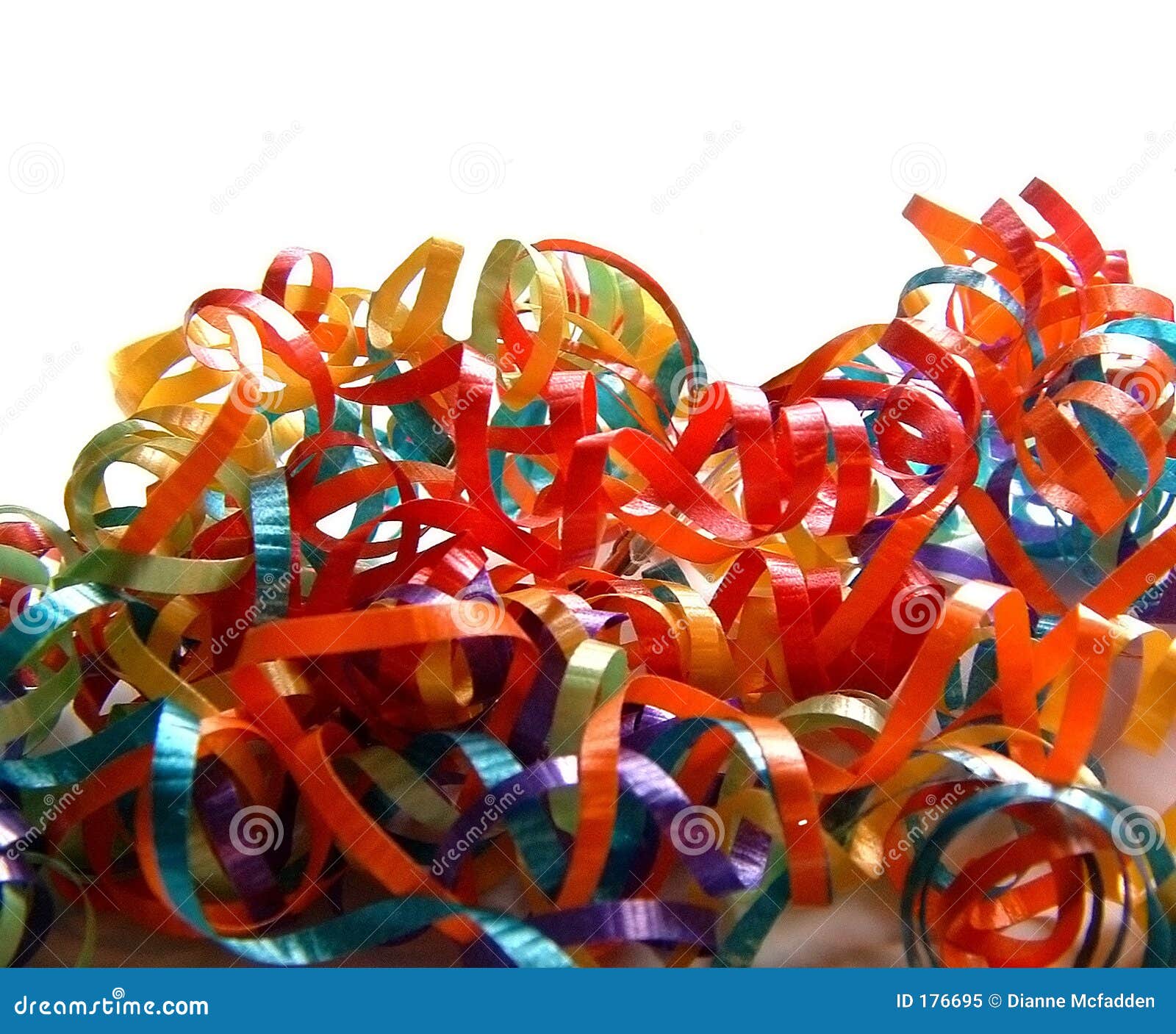 Pile of Colored Curling Ribbons Stock Image - Image of colored, holiday ...