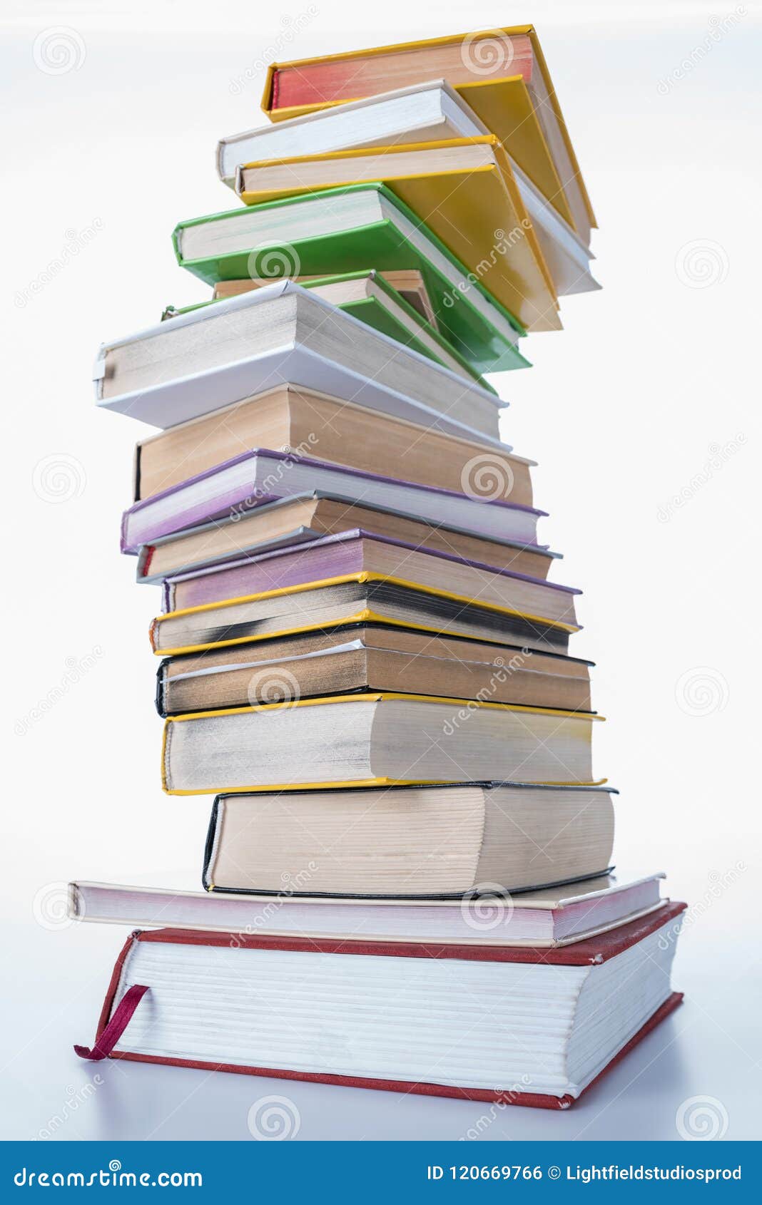 Pile of Colored Different Books Stock Photo - Image of science, stack ...