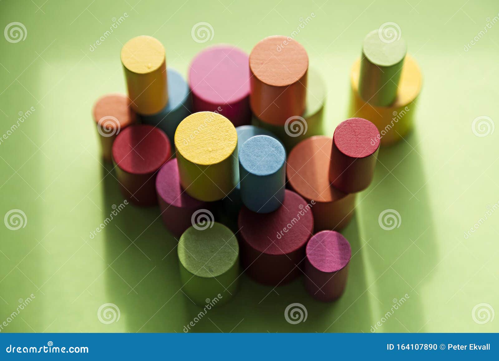 A Pile of Colored Game Pieces Seen from the Top Stock Photo - Image of ...