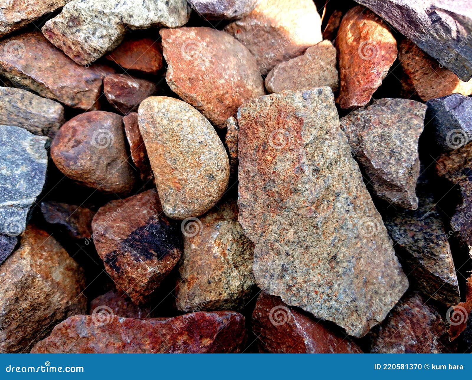 Pile of colored pebbles stock photo. Image of pebbles - 220581370