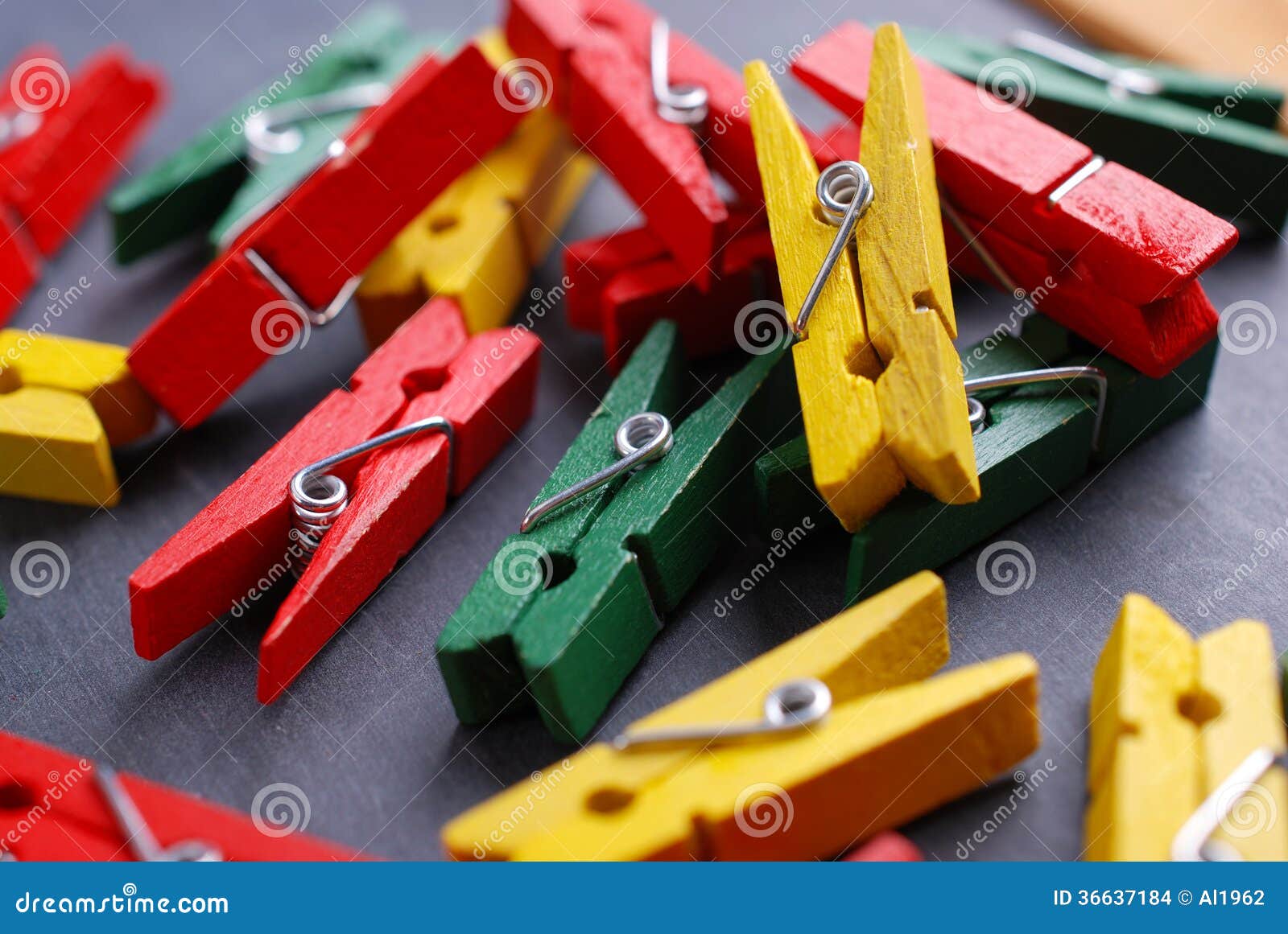 Pile of colored pegs stock photo. Image of yellow, blackboard - 36637184