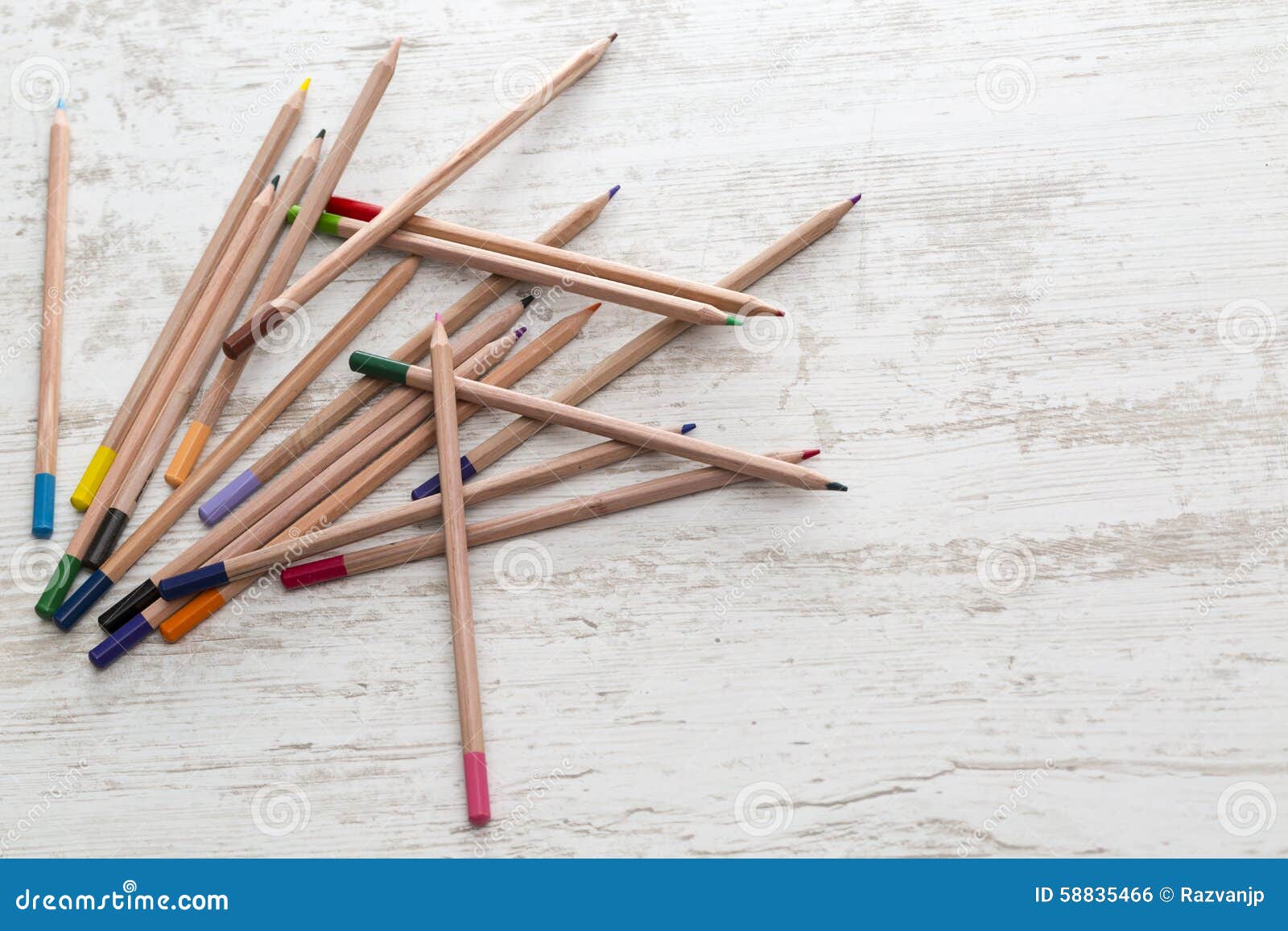 Pile of Colored Pencils stock photo. Image of bunch, draw - 58835466
