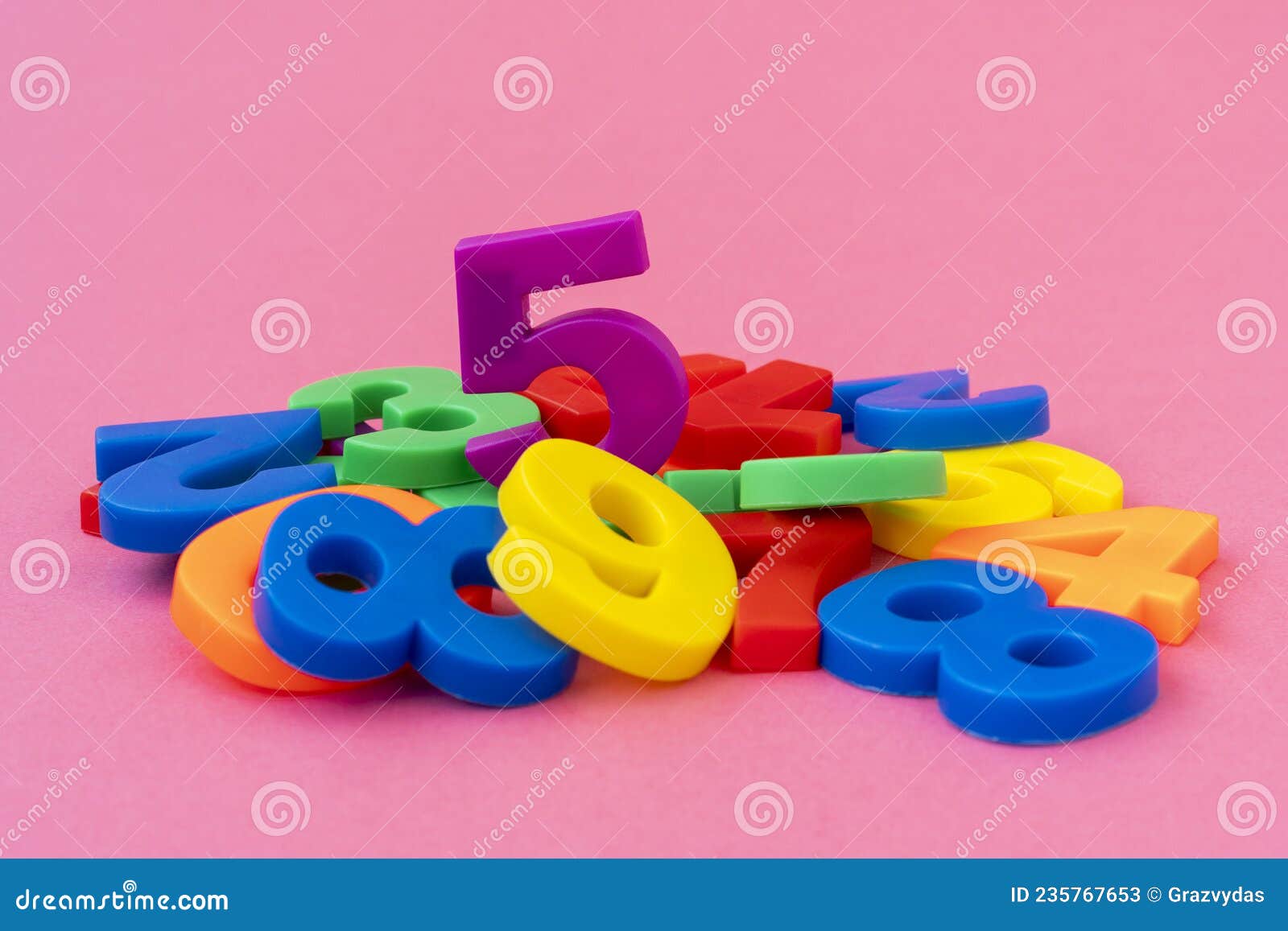Pile of Colored Plastic Numbers Stock Image - Image of school, primary ...