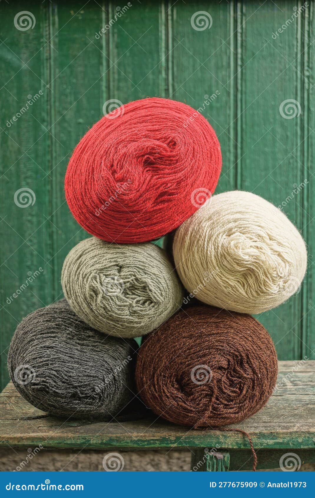 A Pile of Colored Skeins of Woolen Threads Stock Image - Image of ...