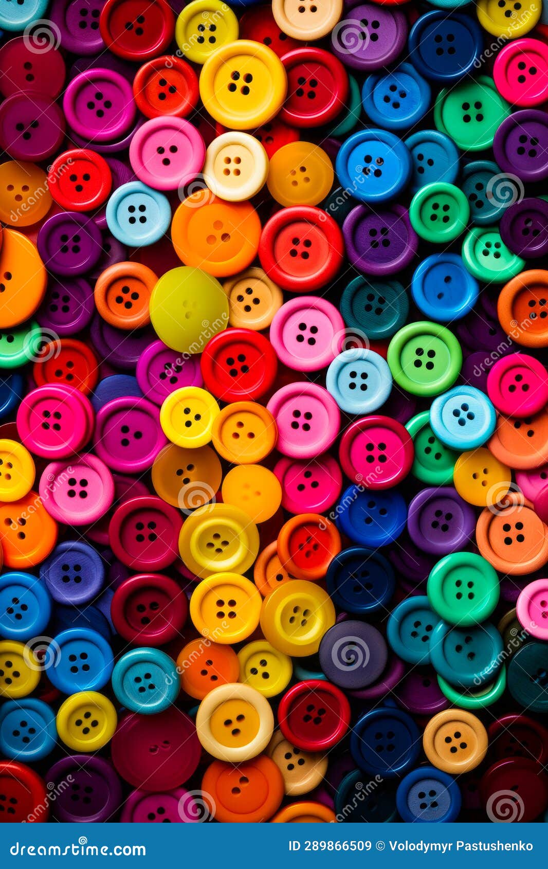 Pile of Colorful Buttons Sitting on Top of Table. Generative AI Stock ...
