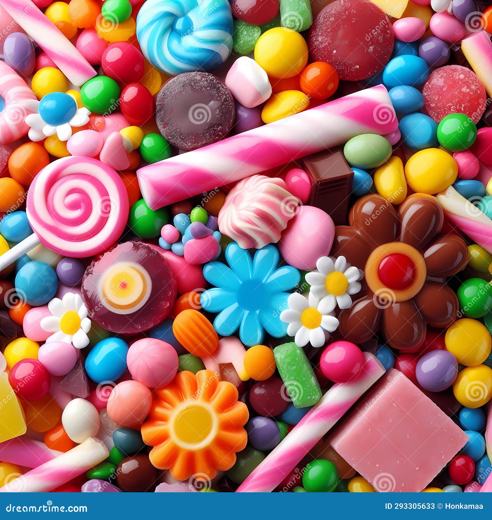 A pile of colorful candy stock illustration. Illustration of candy ...