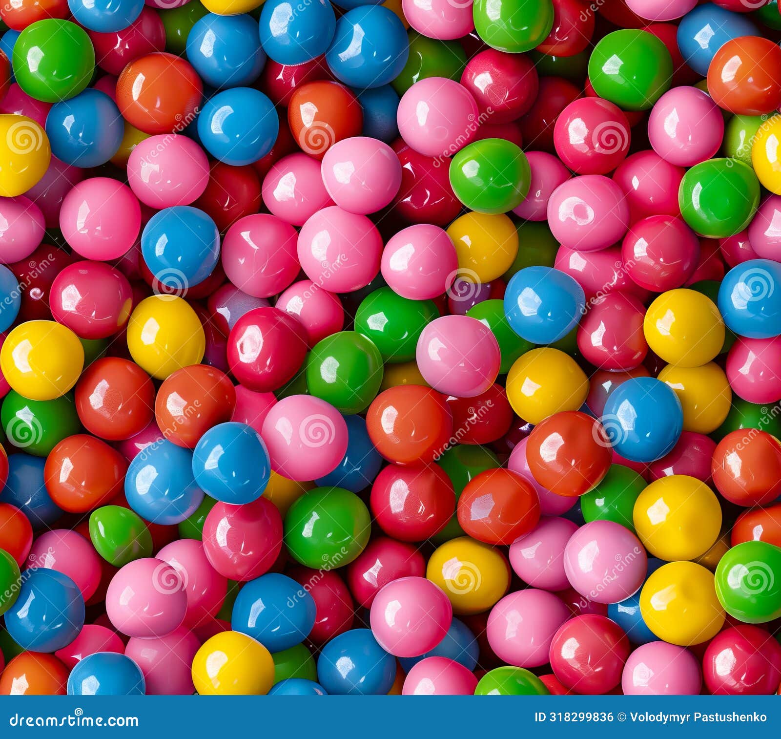 A Pile of Colorful Candy Balls Stock Photo - Image of generated, colors ...