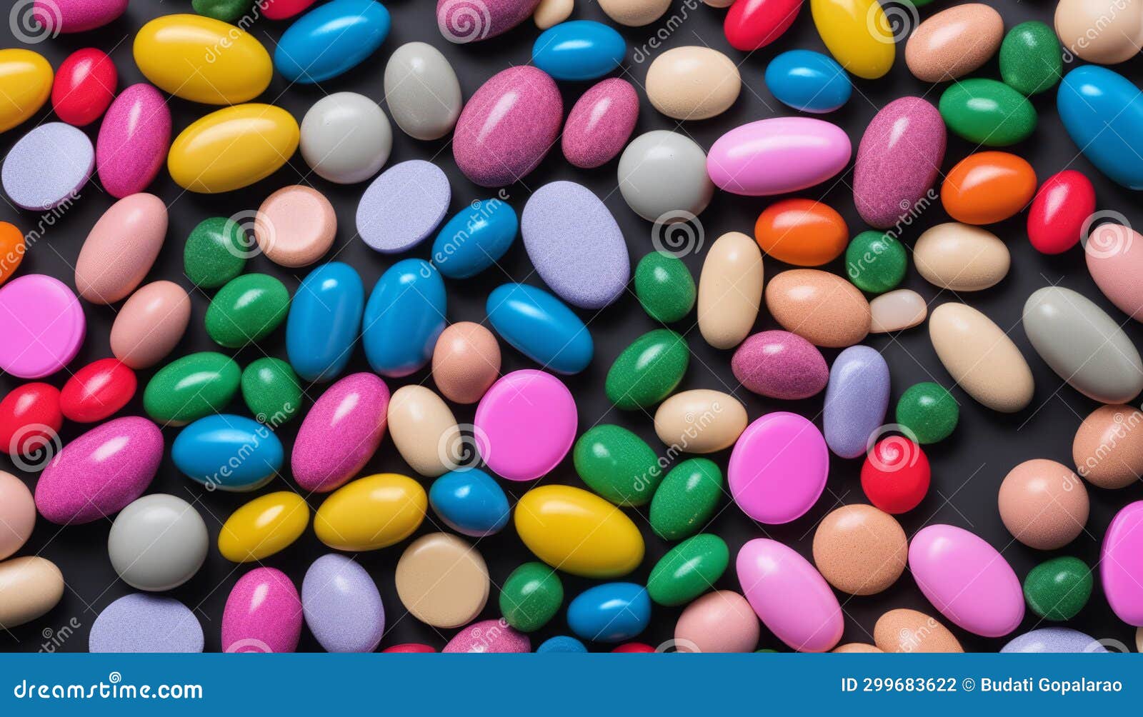 A Pile of Colorful Candy Beans Stock Illustration - Illustration of ...