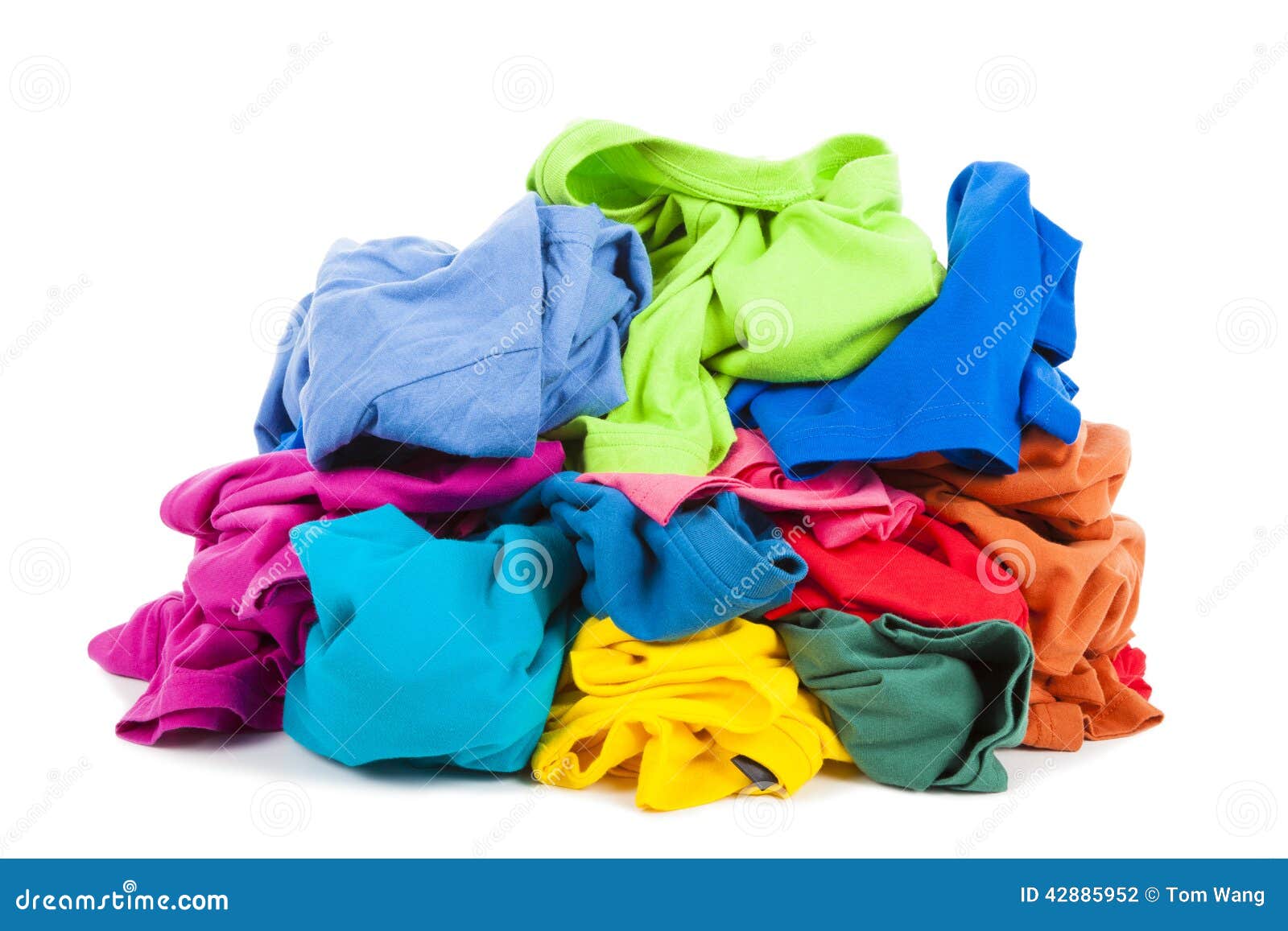 A Pile of Colorful Clothes on the Floor Stock Photo - Image of color ...