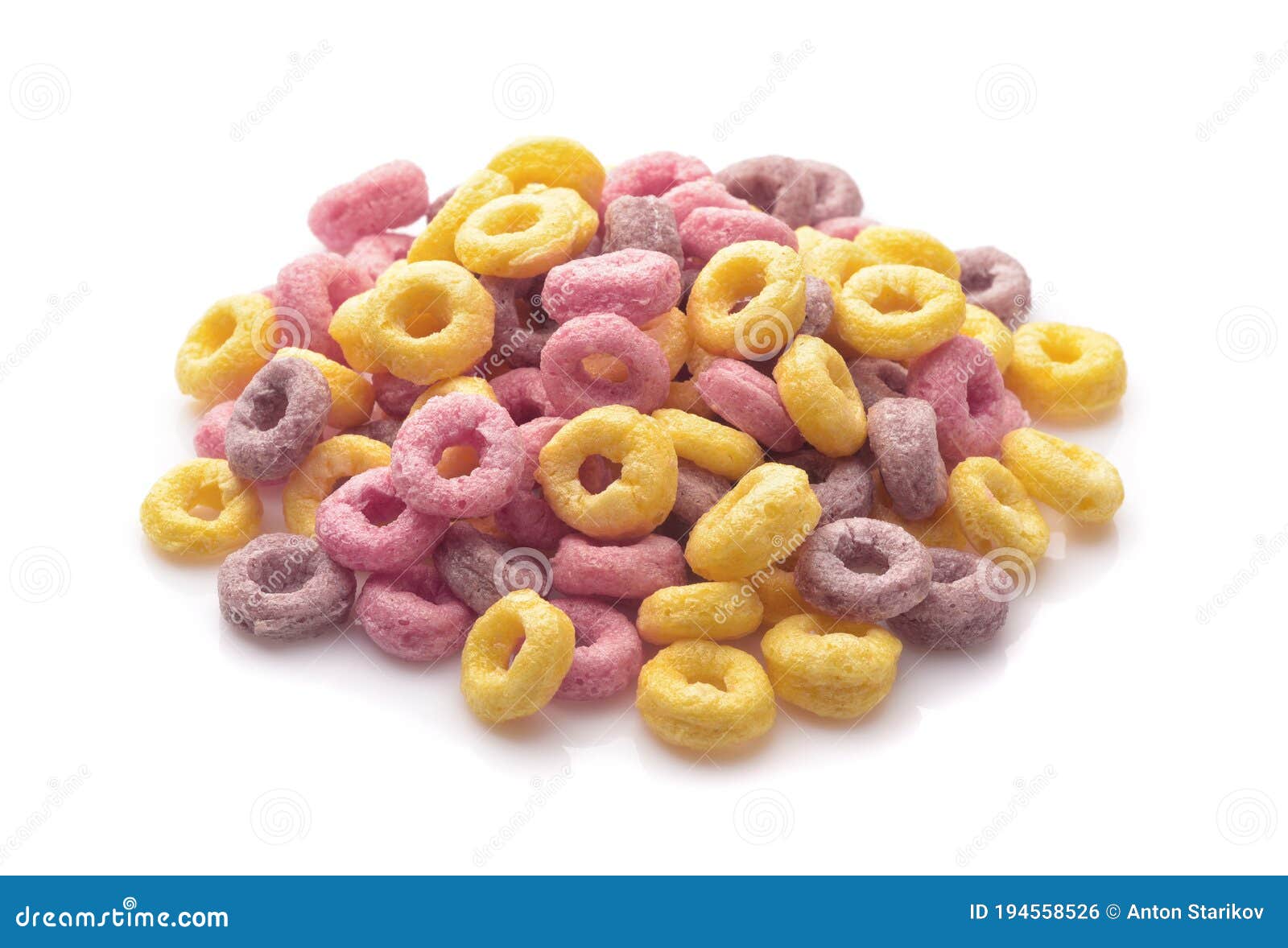 Pile of Colorful Corn Rings Stock Photo - Image of corn, ingredient ...