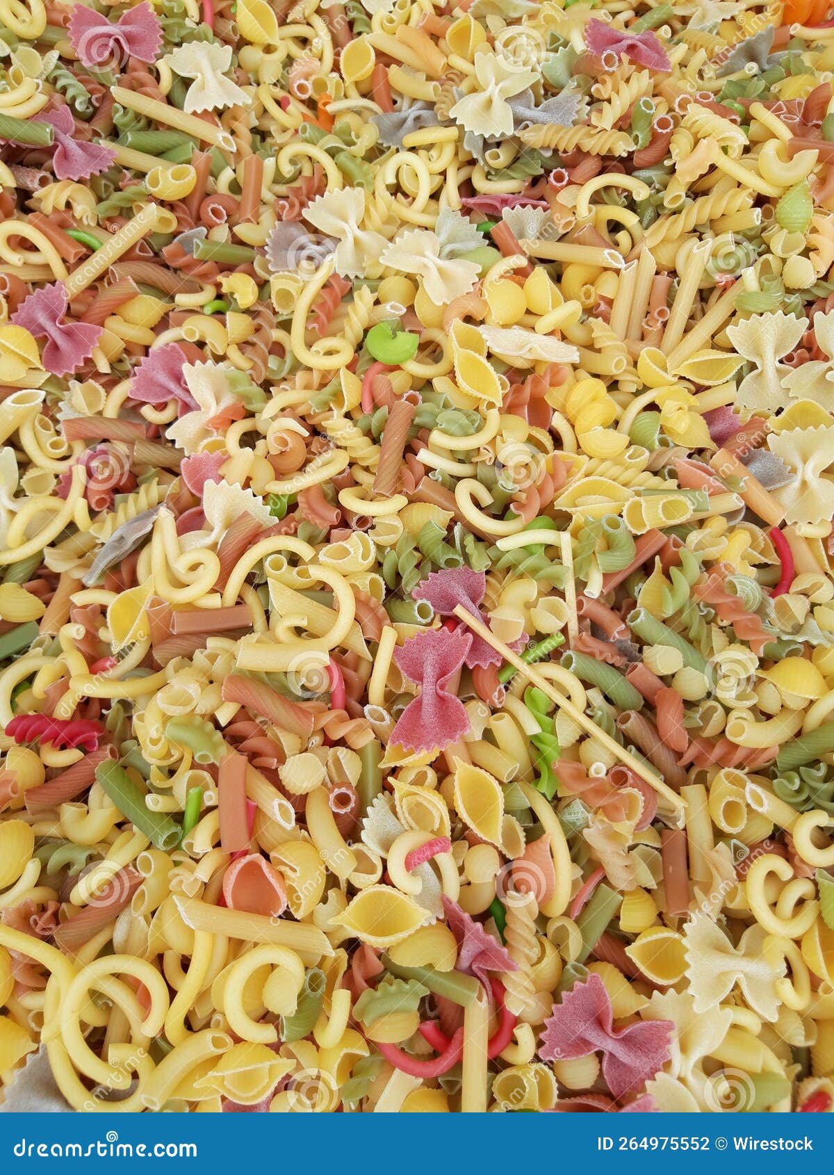 Pile of Colorful Different Types of Macaroni Stock Photo - Image of ...