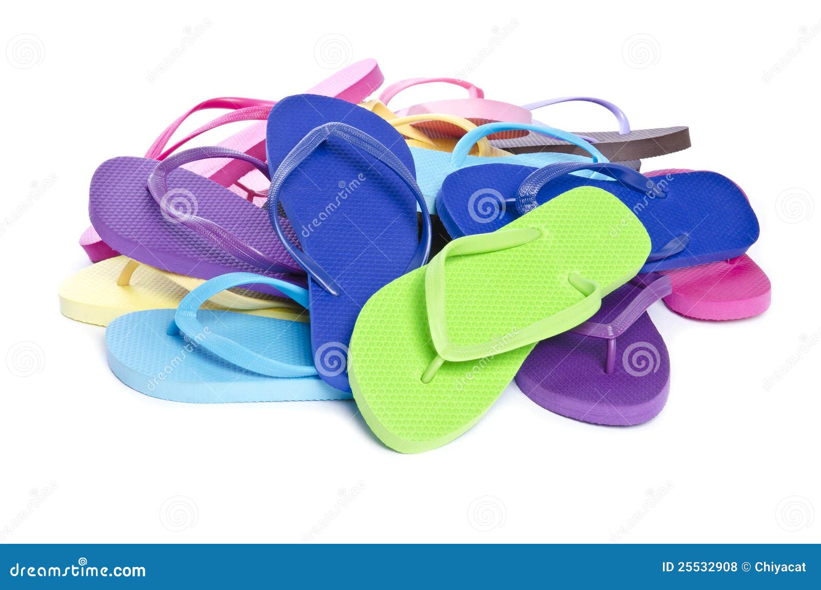 Pile of Colorful Flip Flops #2 Stock Photo - Image of flops, colorful ...