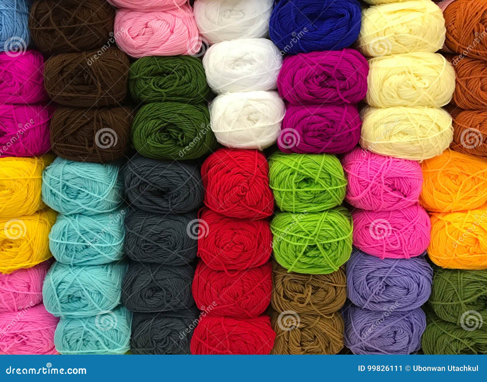 Pile of Colorful Knitting Yarn Stock Image - Image of textile ...