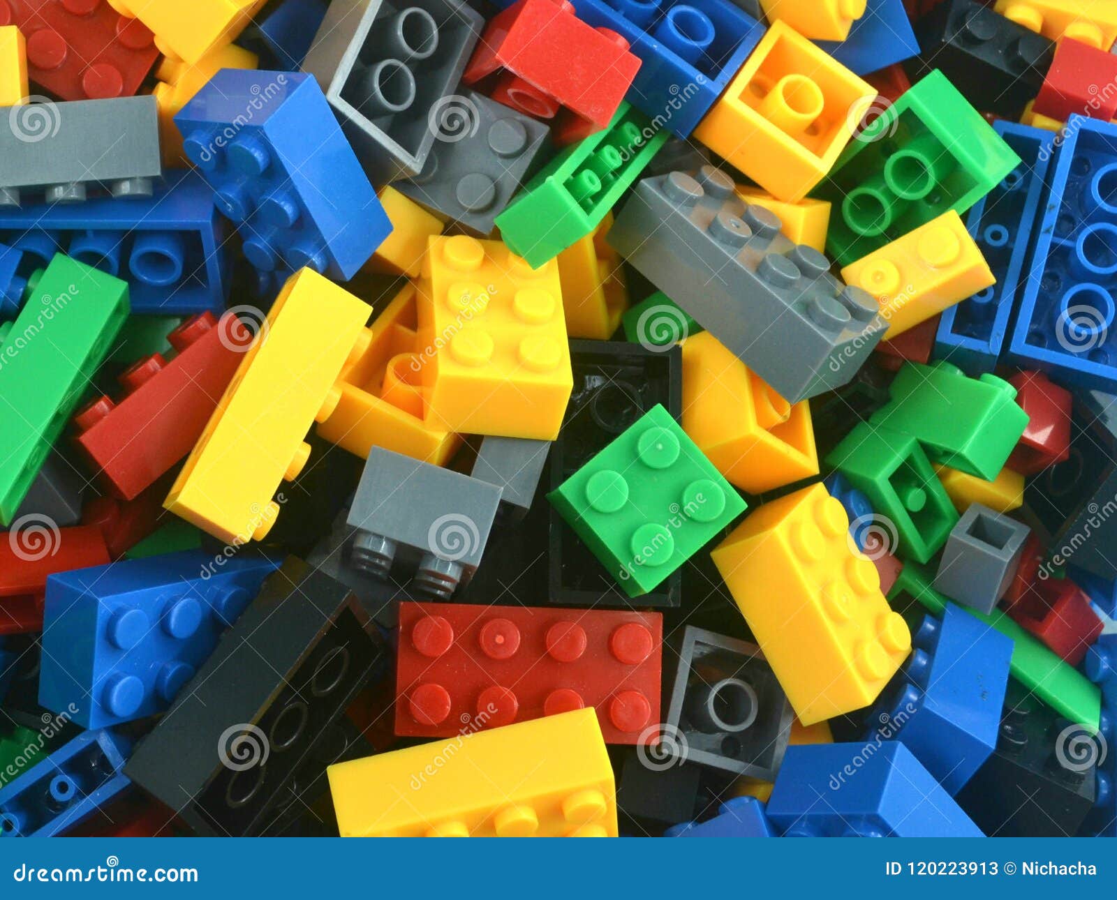 A Pile of Colorful Lego Blocks Stock Image - Image of background, black ...