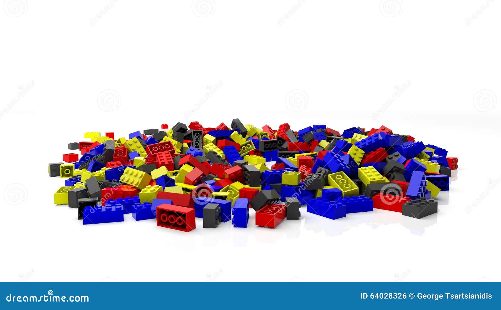 Pile of Colorful Lego Blocks Stock Illustration - Illustration of drop ...