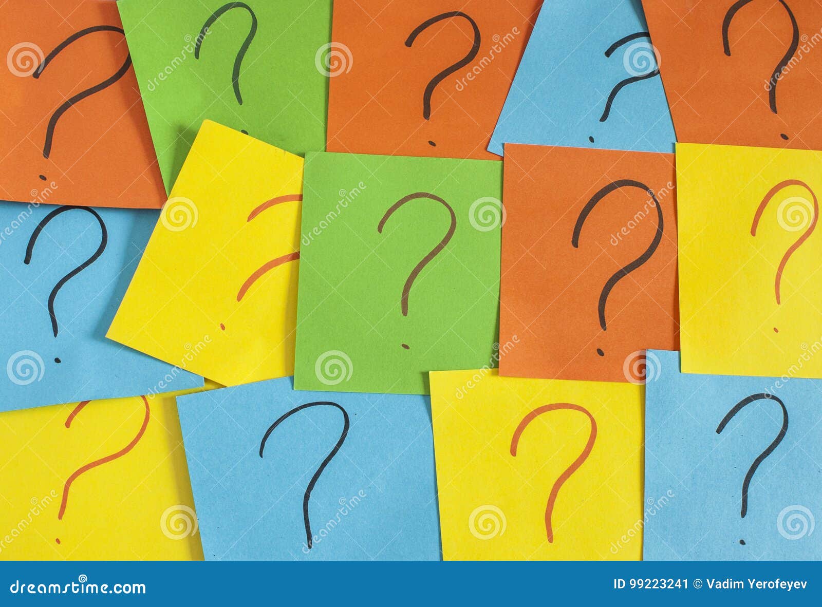 Question Marks on Sheet of Paper Stock Image - Image of abstract, pile ...