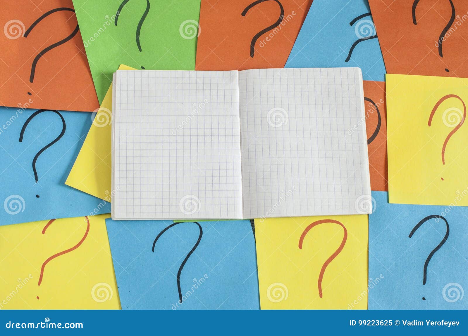 Question Marks on Sheet of Paper Stock Image - Image of paper ...