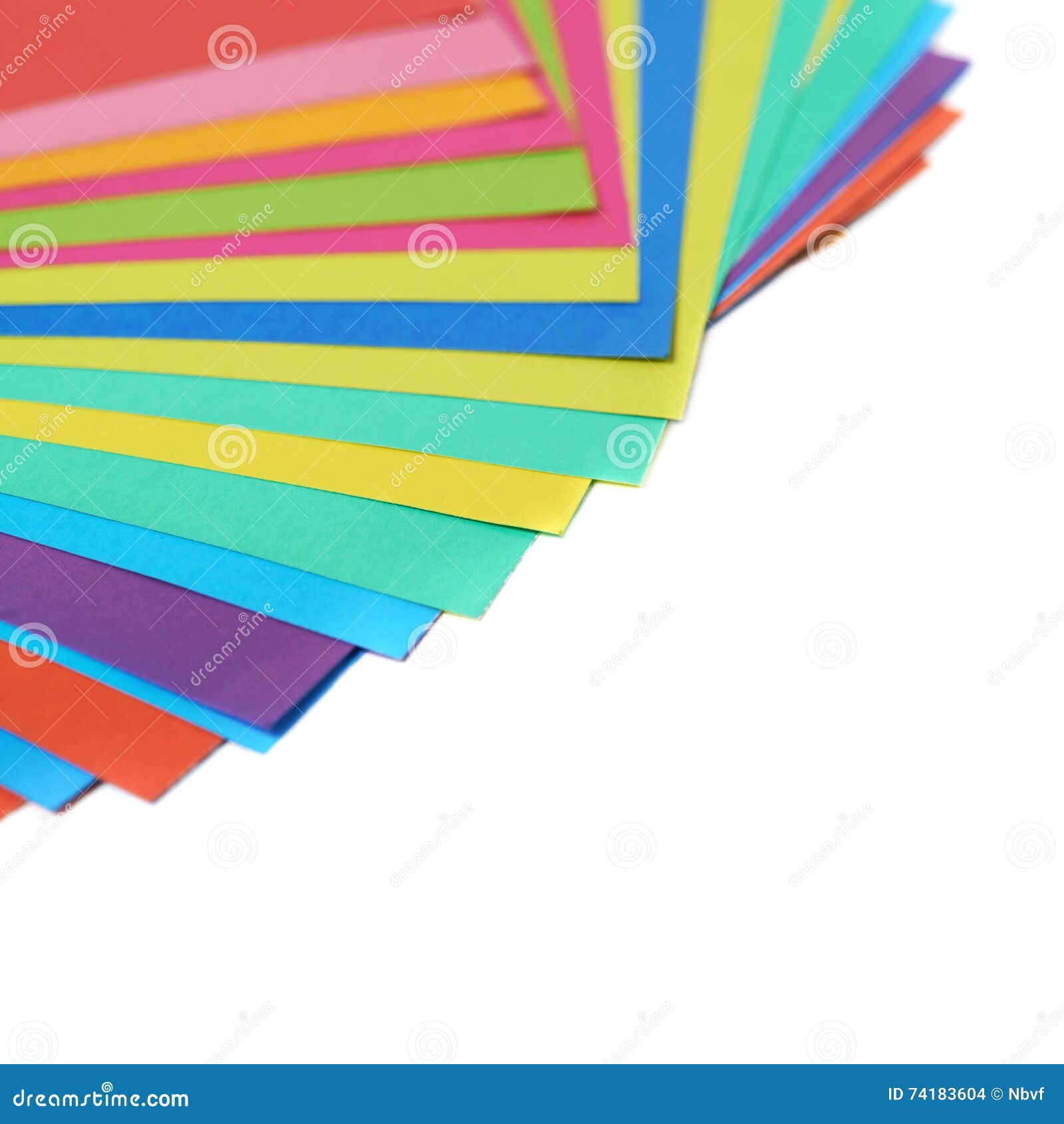 Pile of Colorful Paper Sheets Stock Photo - Image of design, material ...