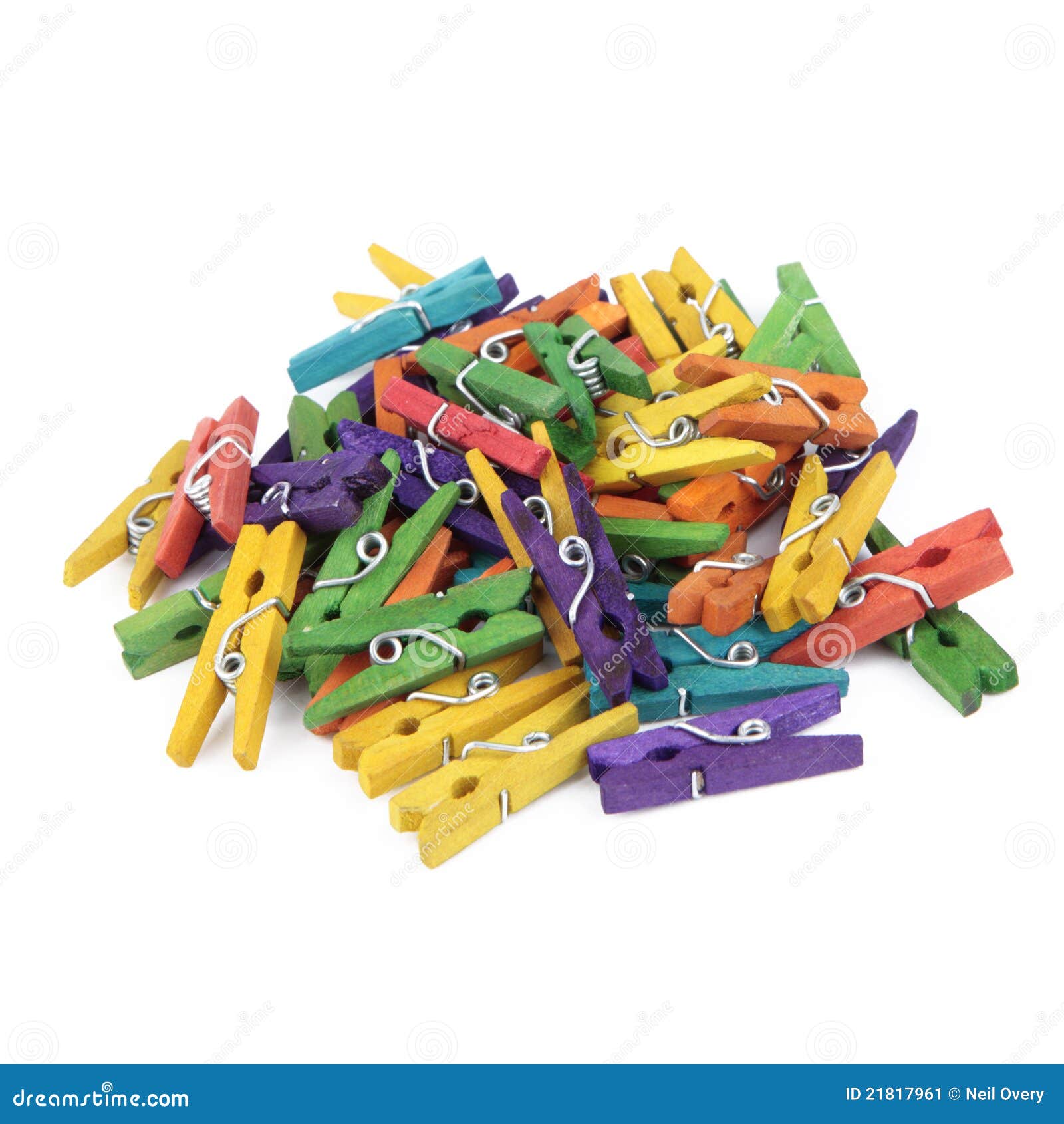 Pile of Colorful Pegs stock image. Image of colour, pegs - 21817961