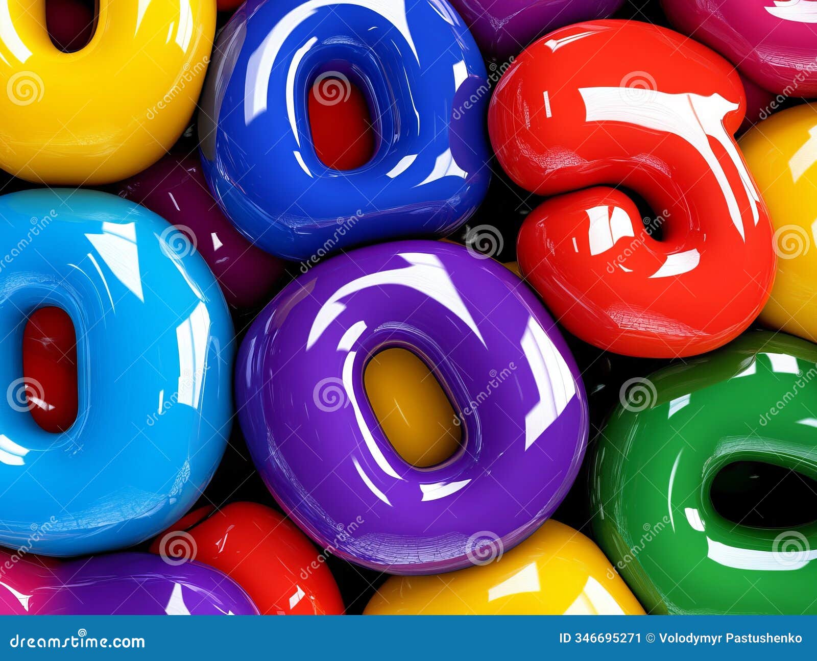 A Pile of Colorful Plastic Numbers with the Number 5 on Them Stock ...