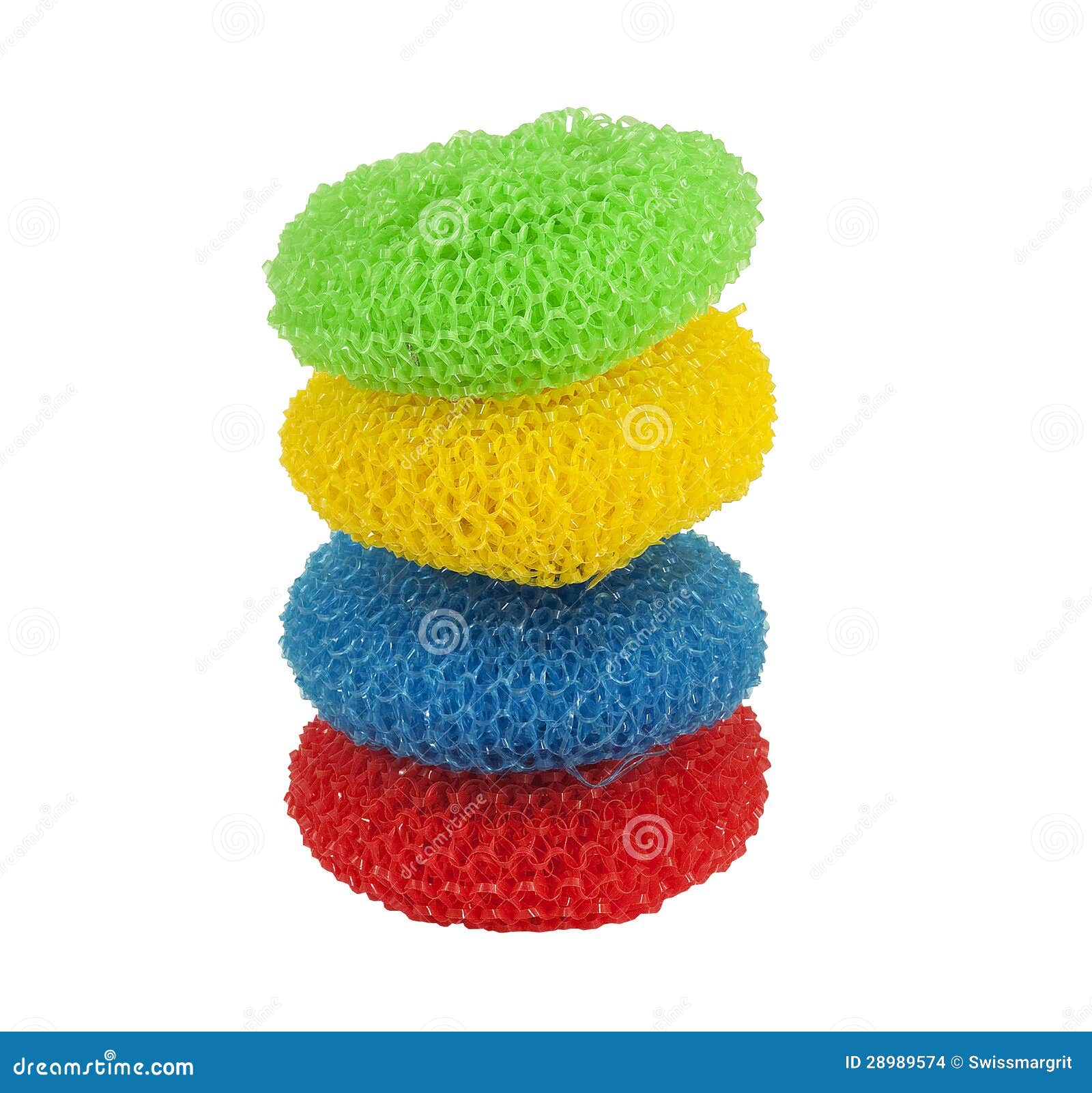 Pile of Colorful Pot Scrubbers Stock Photo - Image of green, sink: 28989574
