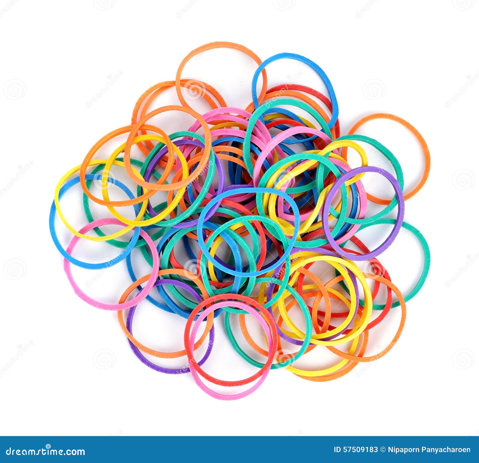Pile of Colorful Rubber Bands Stock Image - Image of colored, business ...