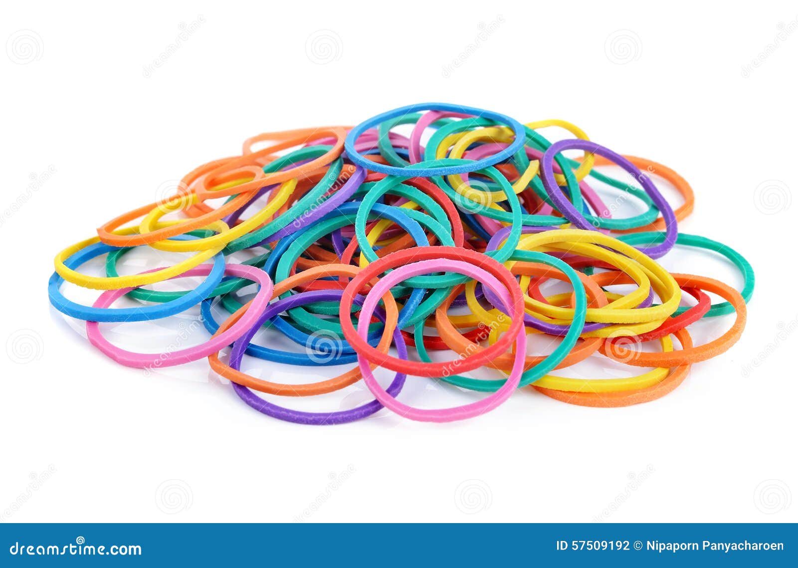 Pile of Colorful Rubber Bands Stock Photo - Image of macro, colorful ...
