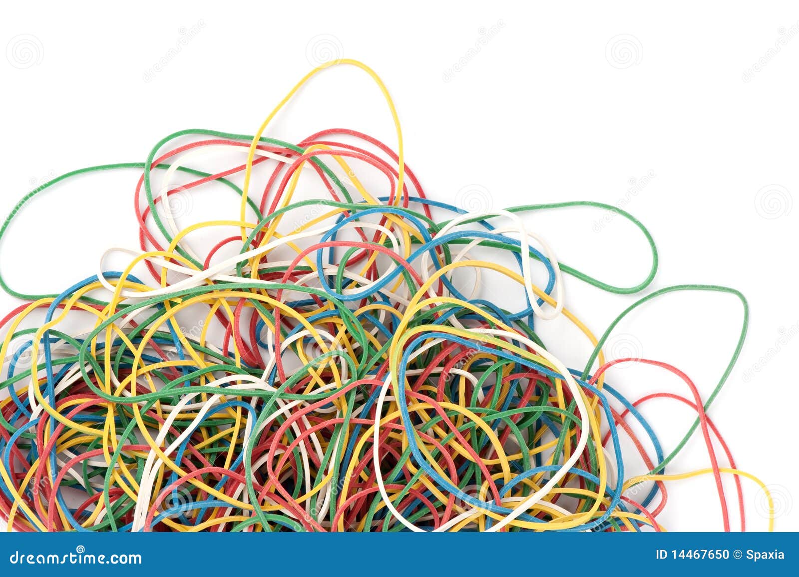 Pile of Colorful Rubber Elastics Stock Photo - Image of pile, colorful ...