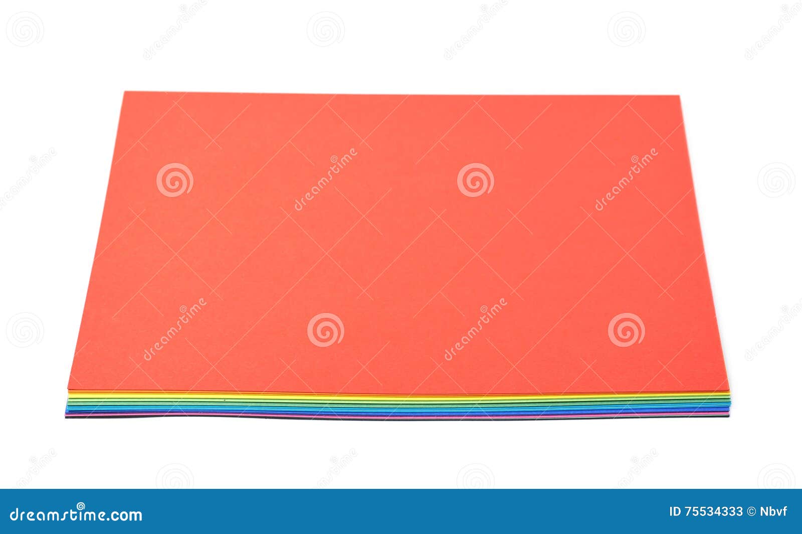 Pile of colorful A4 sheets stock image. Image of material - 75534333
