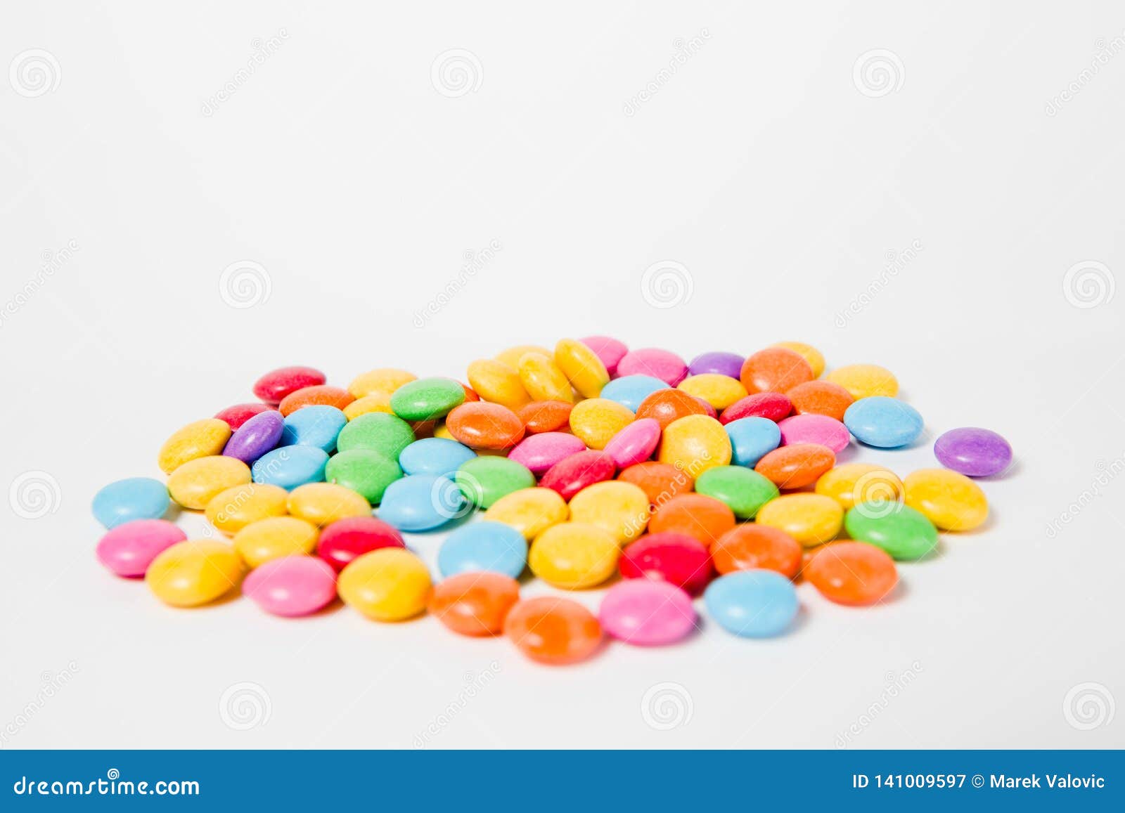 Pile of Colorful Sweets Candies - Side View Stock Illustration ...