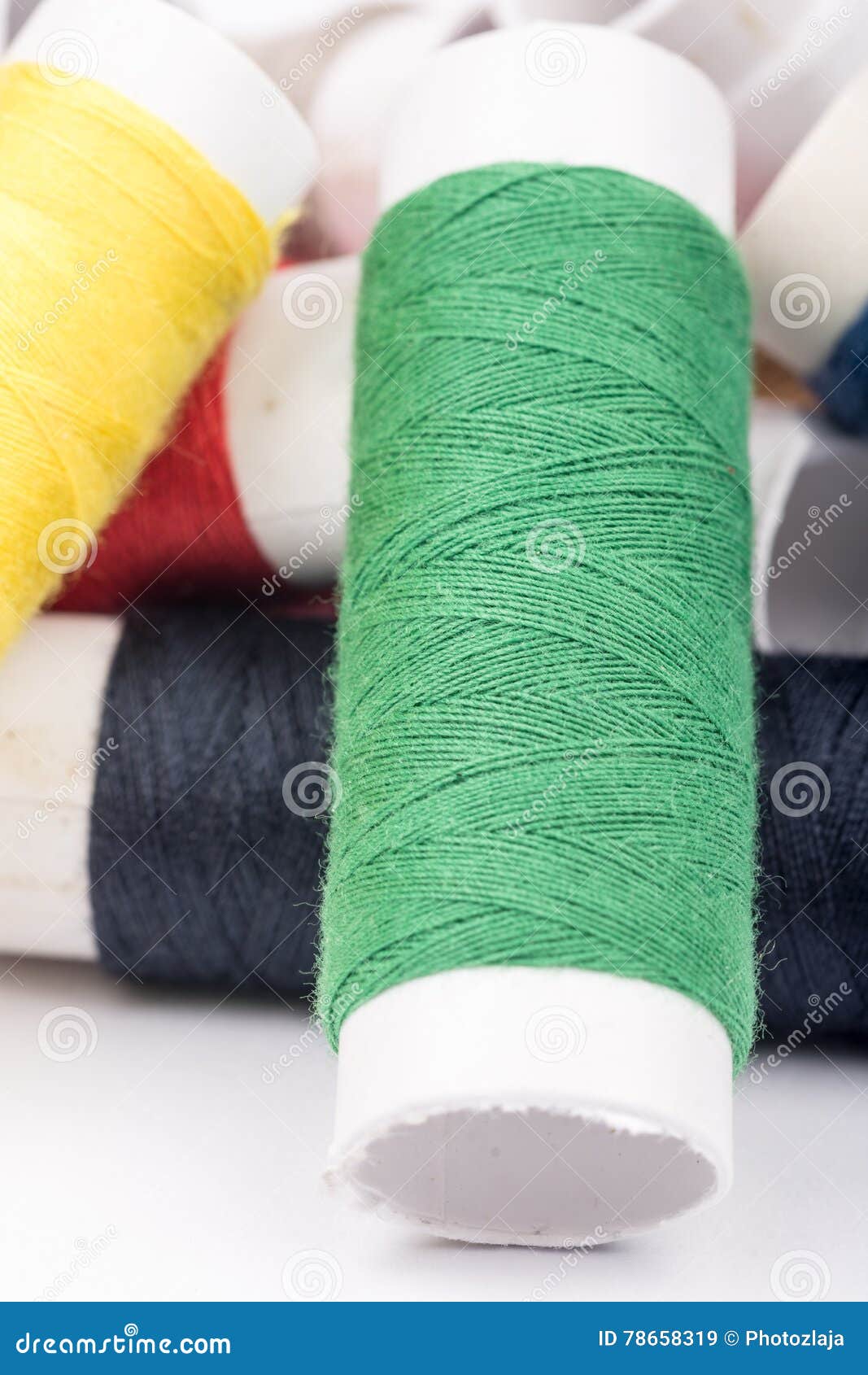 Pile of Colorful Threads Over White Background Stock Image - Image of ...