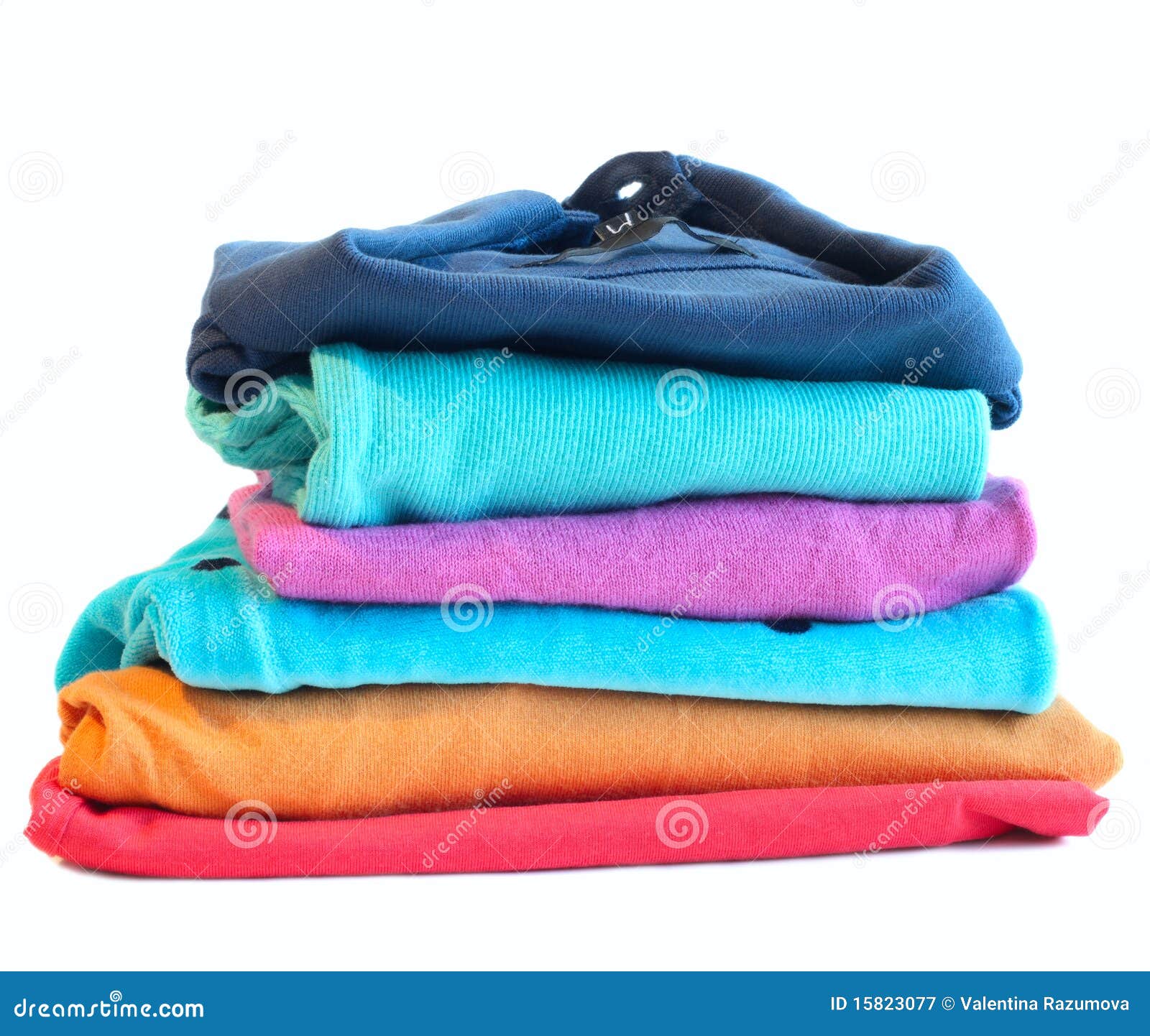 Pile of Coloured Clothes from the Laundry Stock Image - Image of clean ...