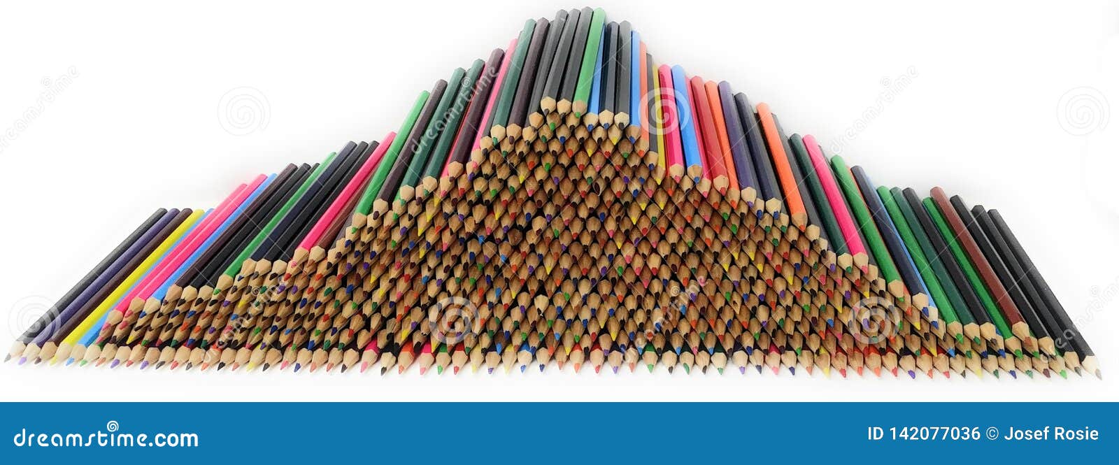 A Pile of Coloured Pencils. Stock Photo - Image of background, white ...