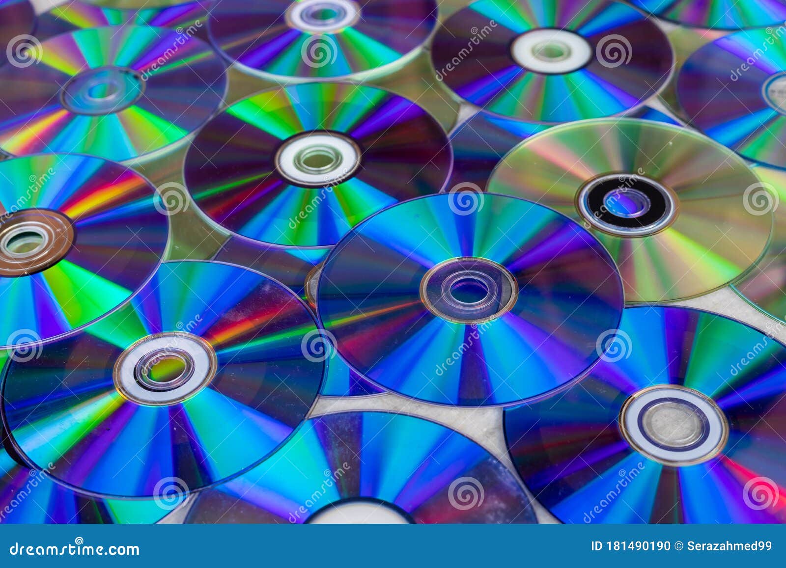 Pile of Compact Discs. Retro Technology Stock Photo - Image of disk ...