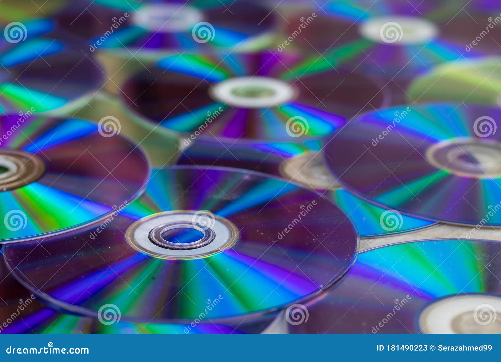 Pile of Compact Discs. Retro Technology Stock Image - Image of compact ...
