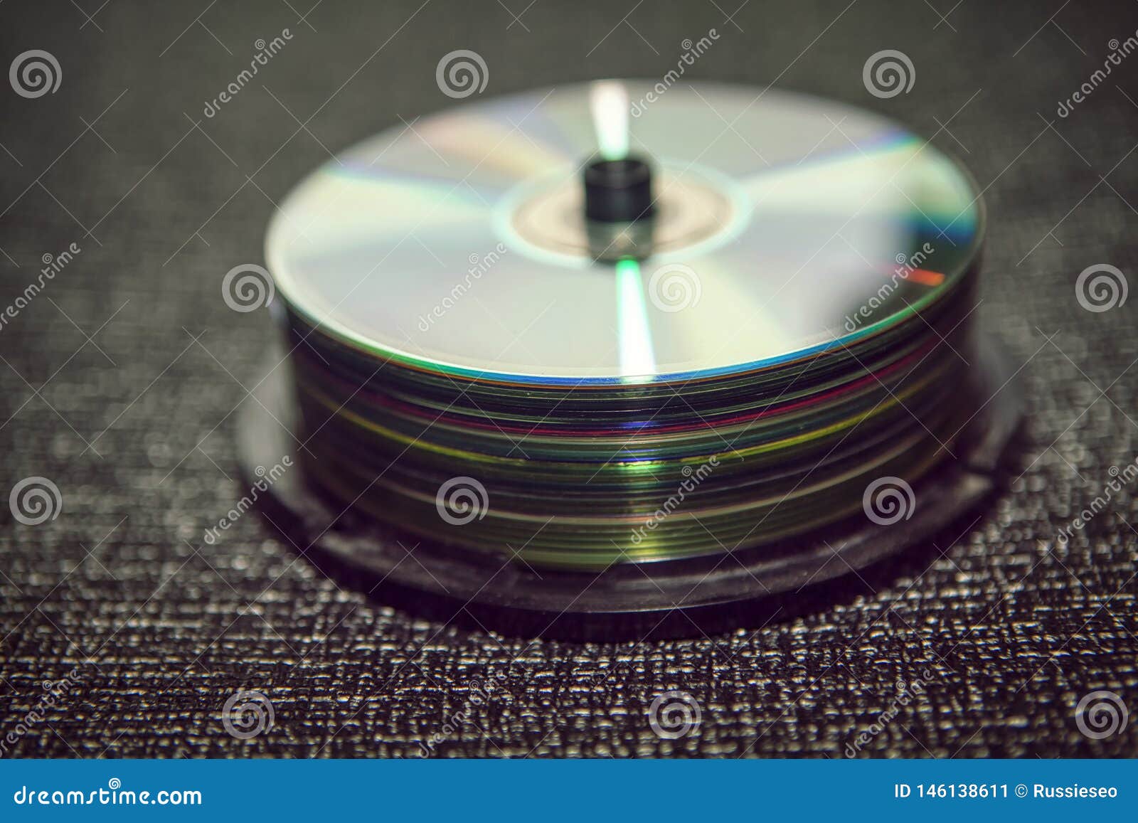 Pile of compact disks stock image. Image of focus, closeup - 146138611