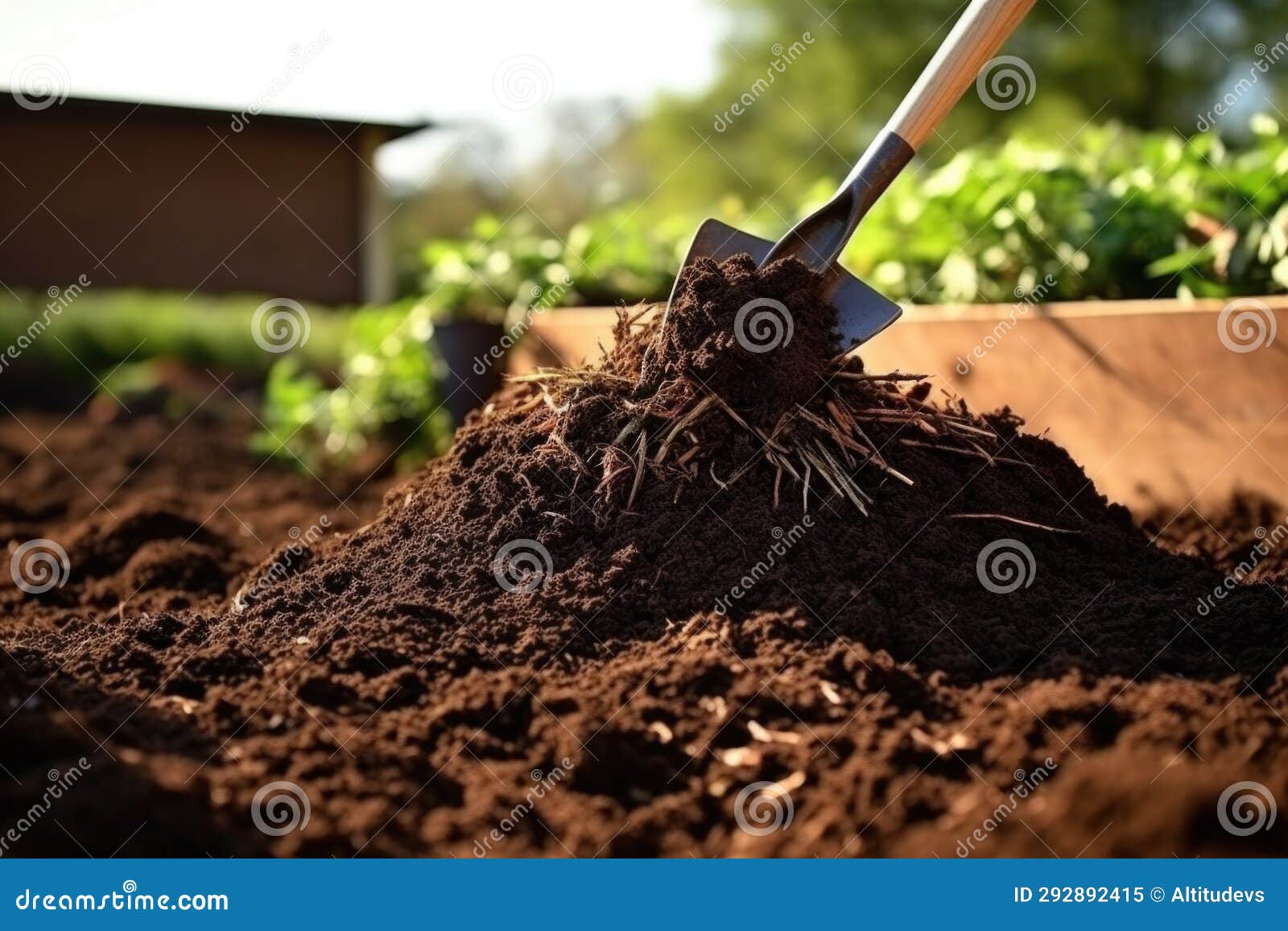 A Pile of Compost Being Turned with a Pitchfork Stock Image - Image of ...