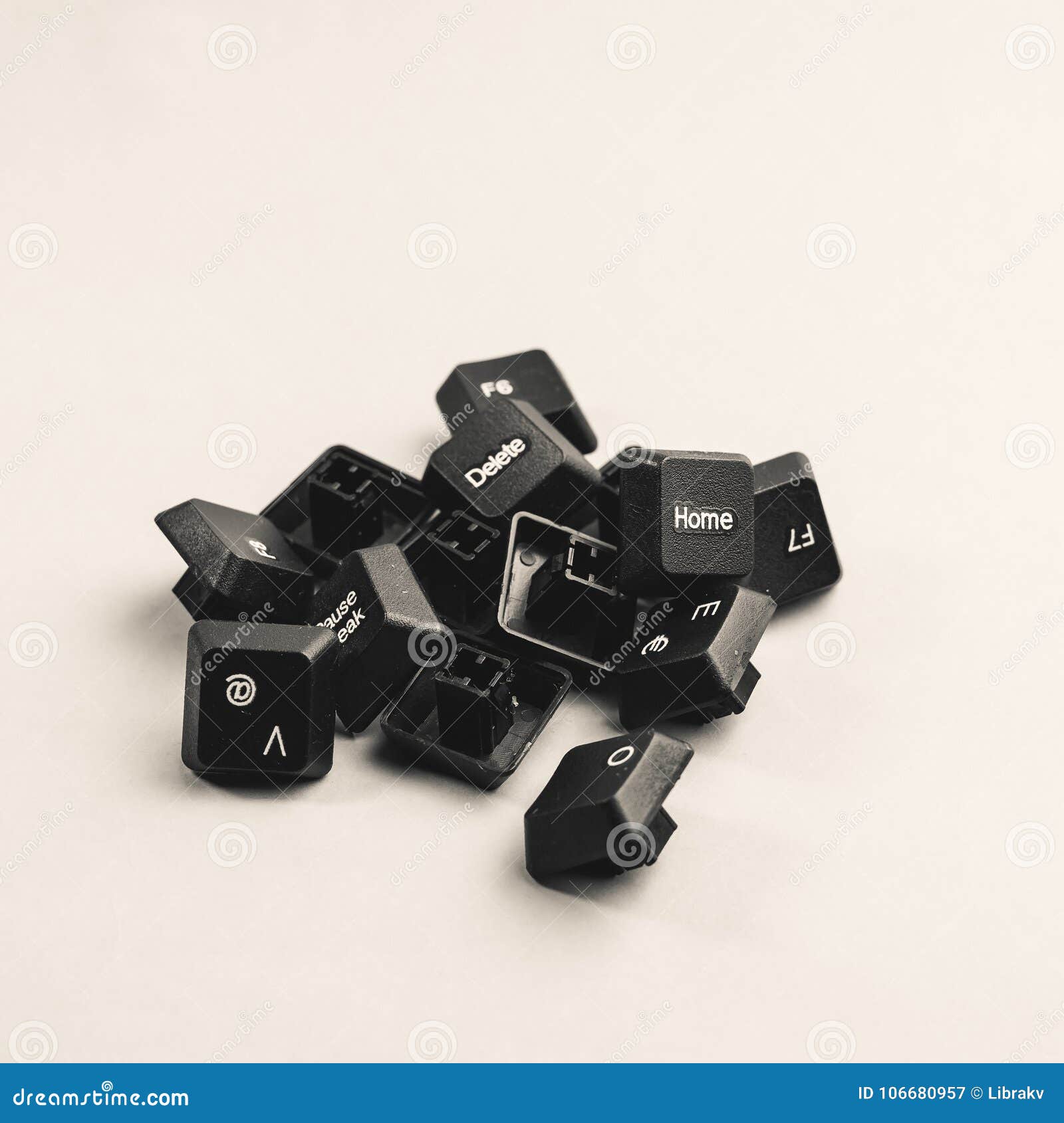 Pile of Computer Keyboard Keys Stock Image - Image of typing, stress ...