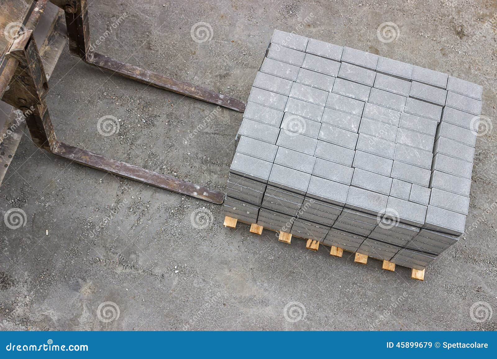 Pile of Concrete Cubes for Sidewalk Paving Stock Image - Image of ...