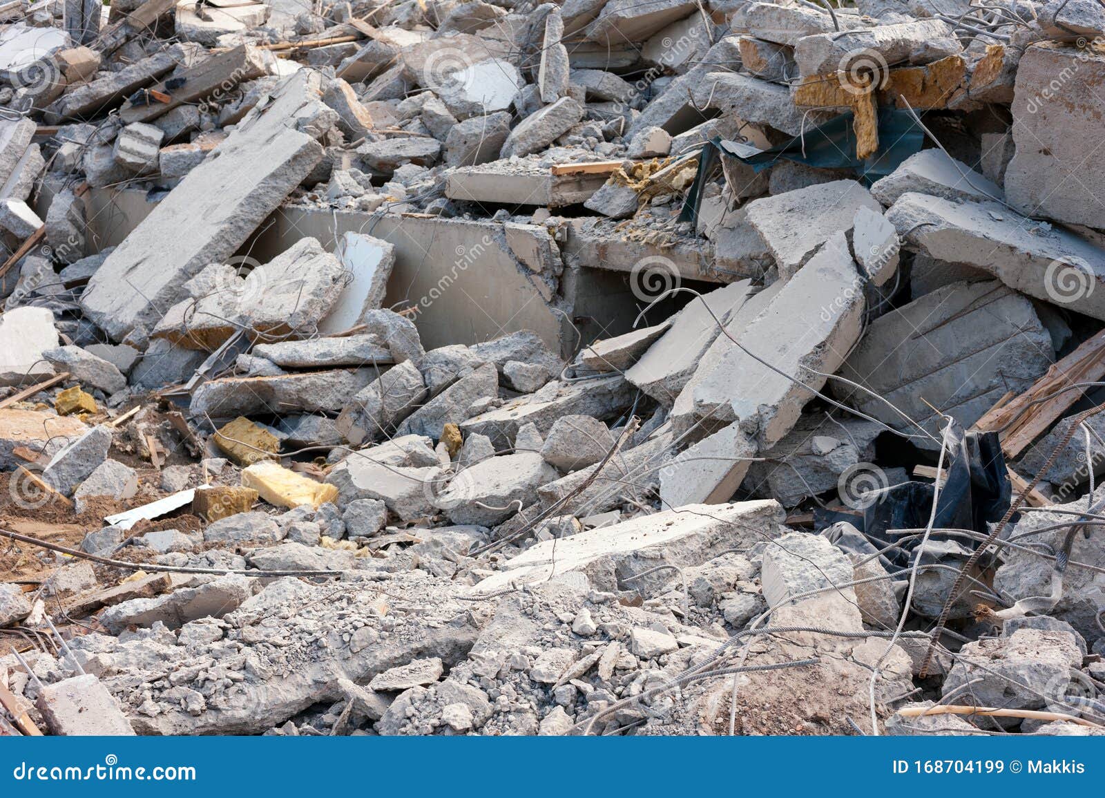 Pile of Concrete Debris at a Building Demolition Site Stock Image ... Pile of Concrete Debris at a Building Demolition Site Stock Image ...