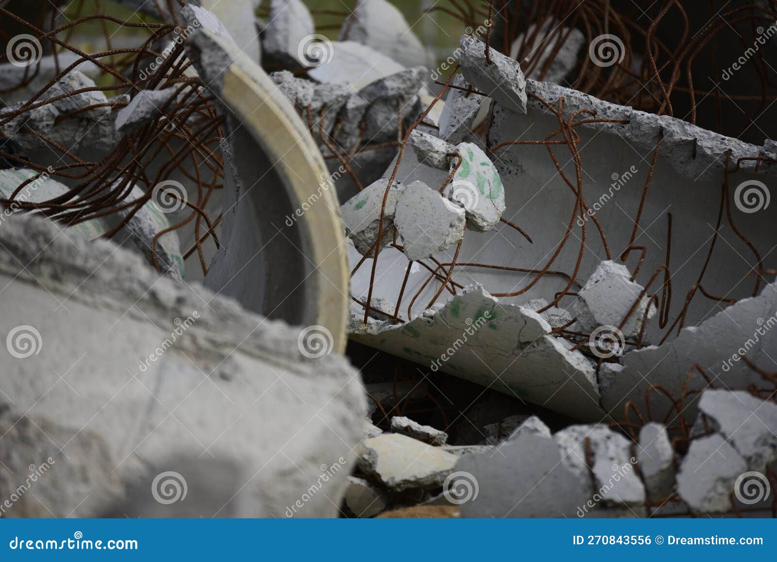 Concrete Rubble on a Job Site Stock Photo - Image of concrete ...