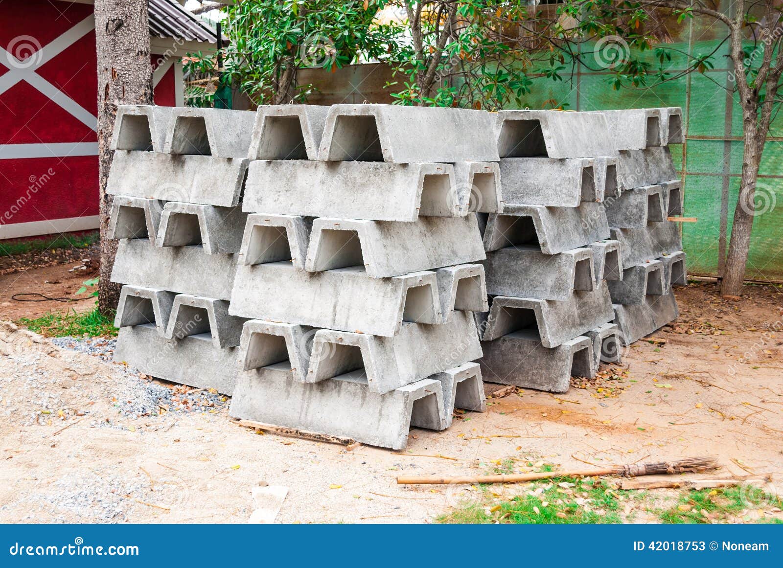 Pile of Concrete Trough stock image. Image of concrete - 42018753