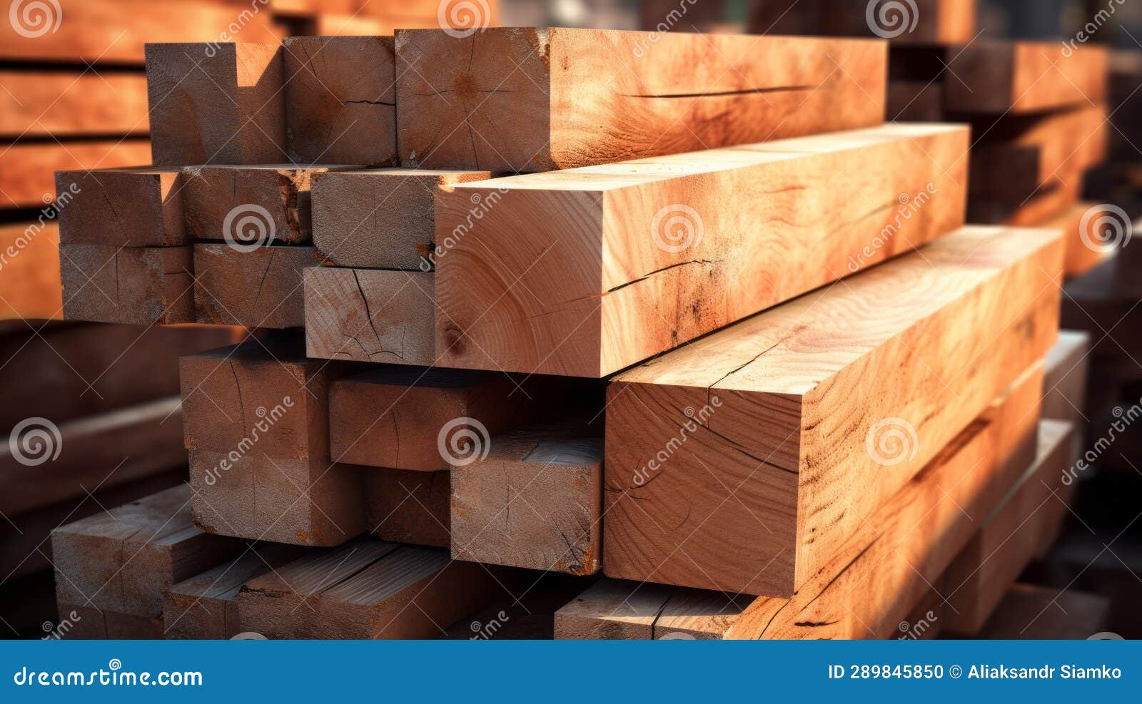 Pile for Construction, Group of Piles Square Construction Materials ...