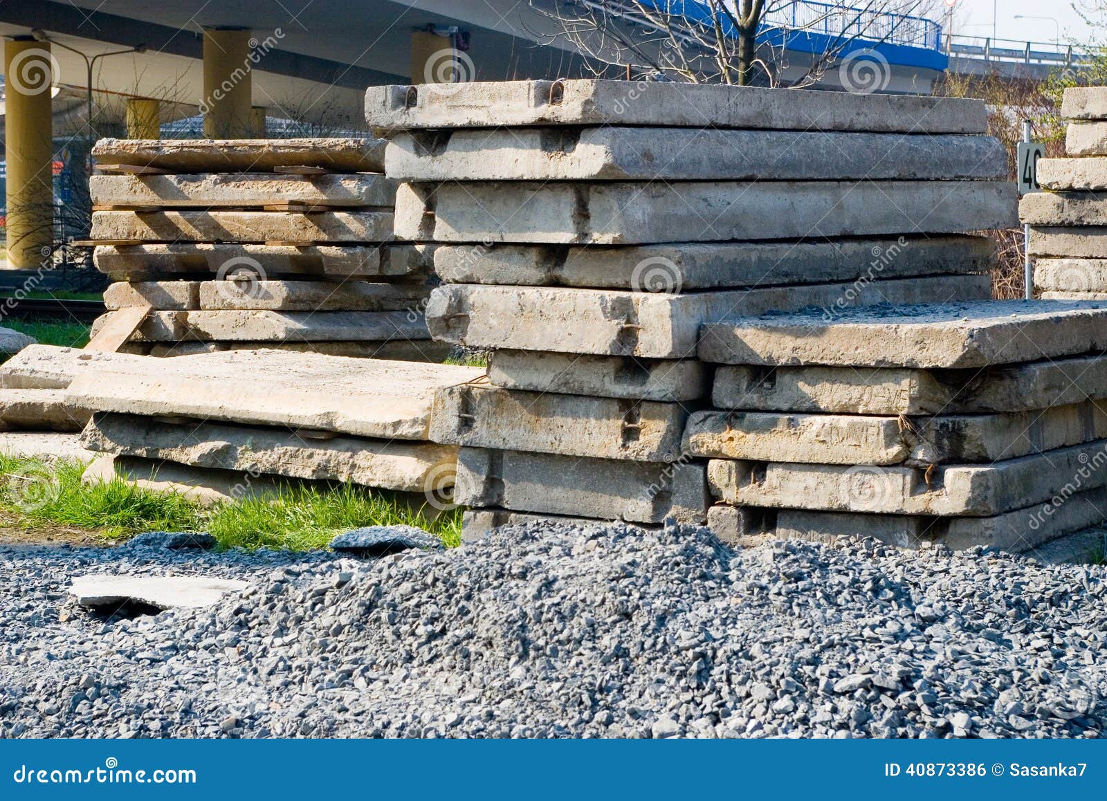 Pile of Construction Material Stock Illustration - Illustration of ...
