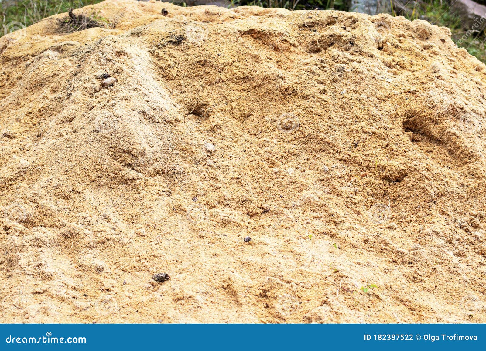 Pile of Construction Sand in the Yard Stock Photo - Image of ...
