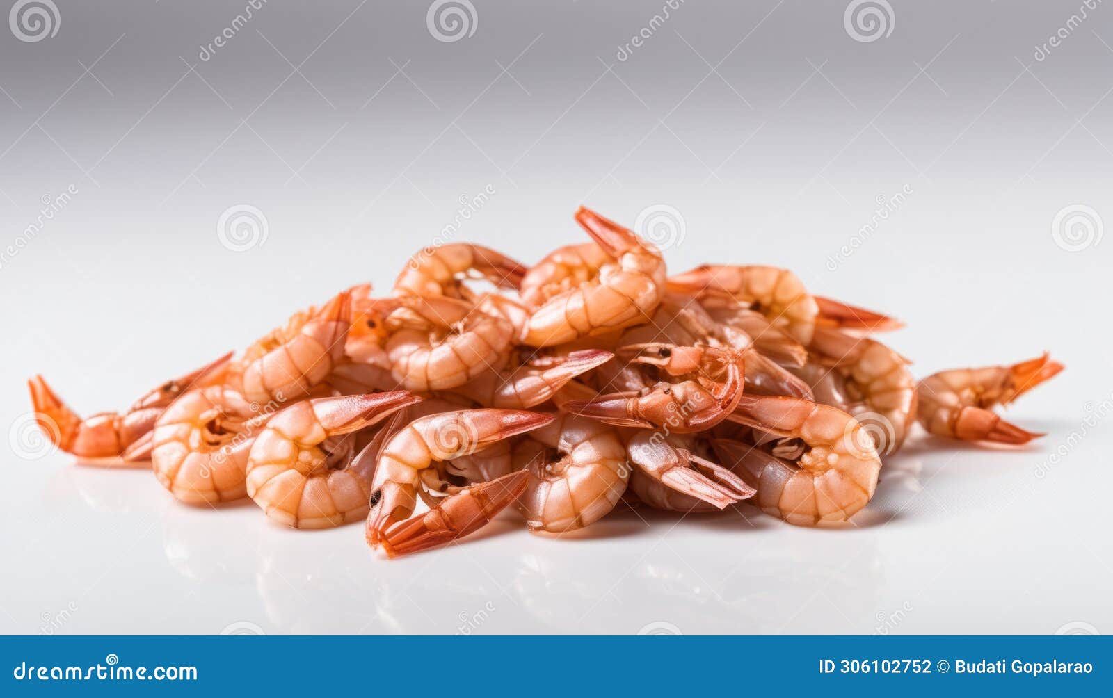 A Pile of Cooked Shrimp on a White Background Stock Illustration ...