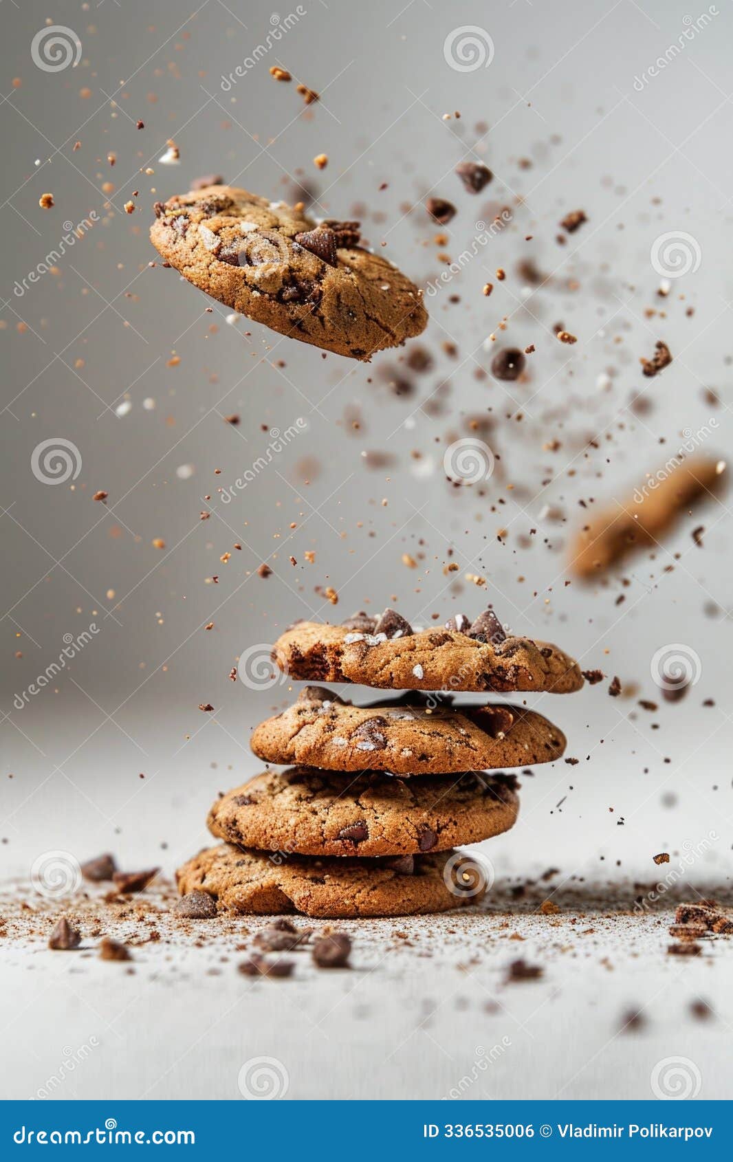 A Pile of Cookies with Chocolate Chips Spilling Out, Perfect for Baking ...