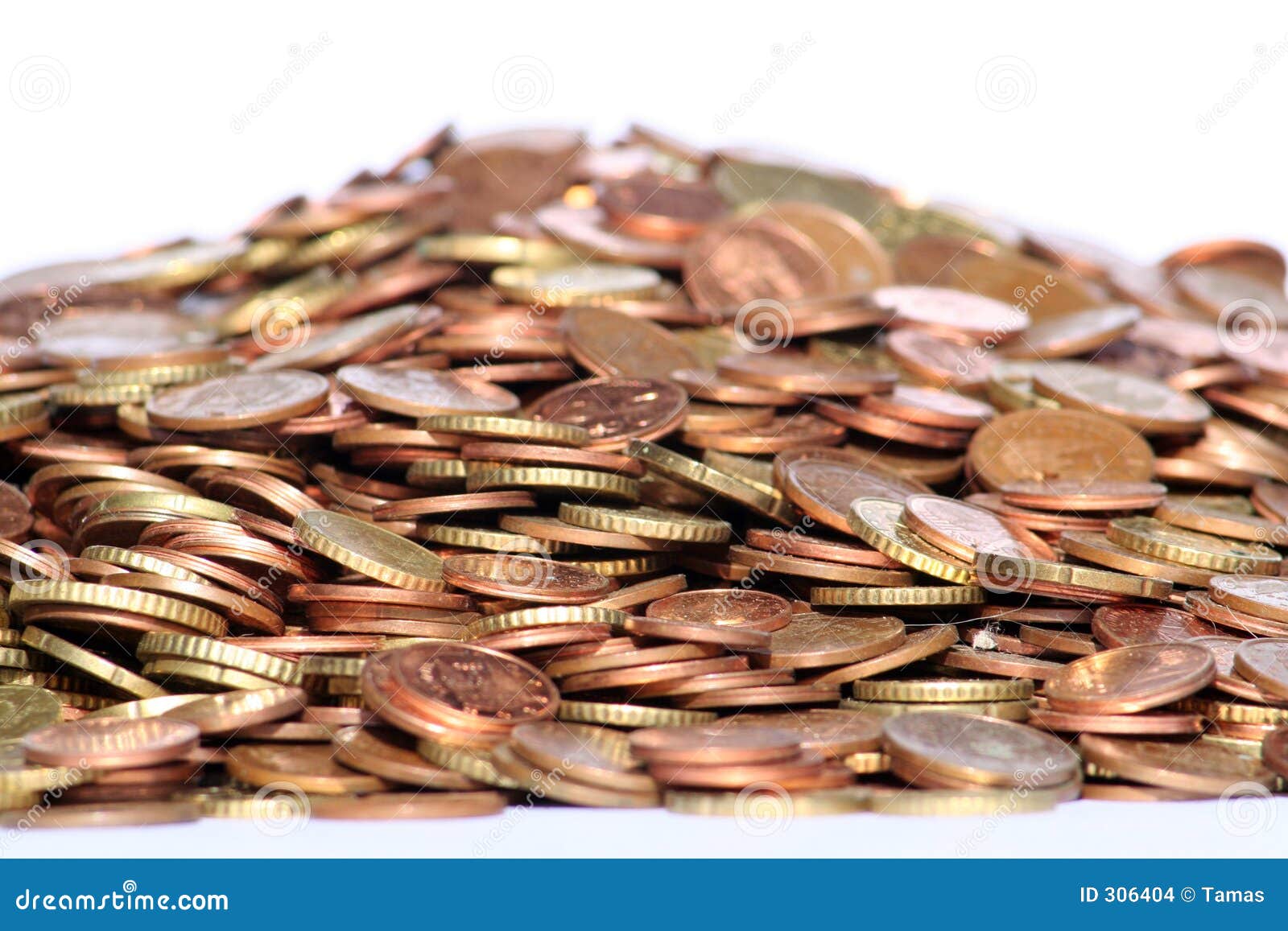 Pile of copper coins stock photo. Image of consumer, fiance - 306404