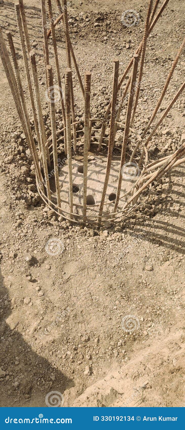 Pile core cutting hole stock photo. Image of history - 330192134