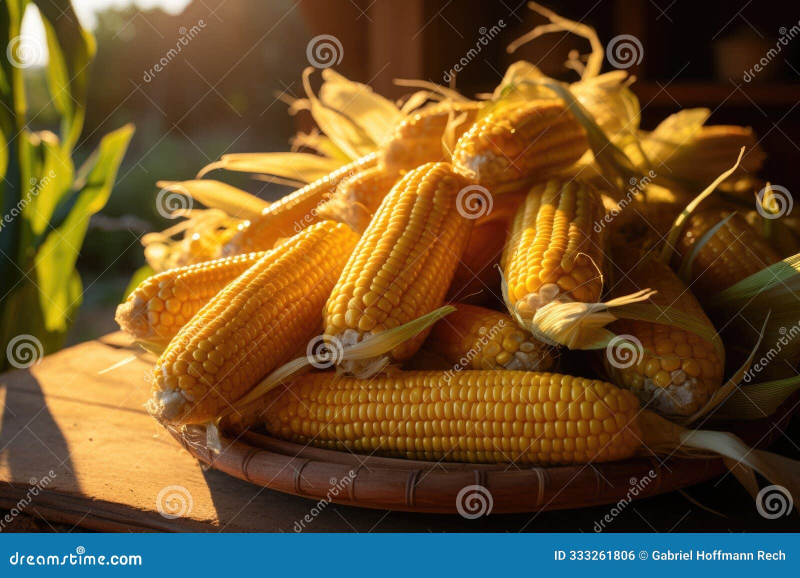 A Pile of Corn Ears with Corn Grains Nex Stock Illustration ...